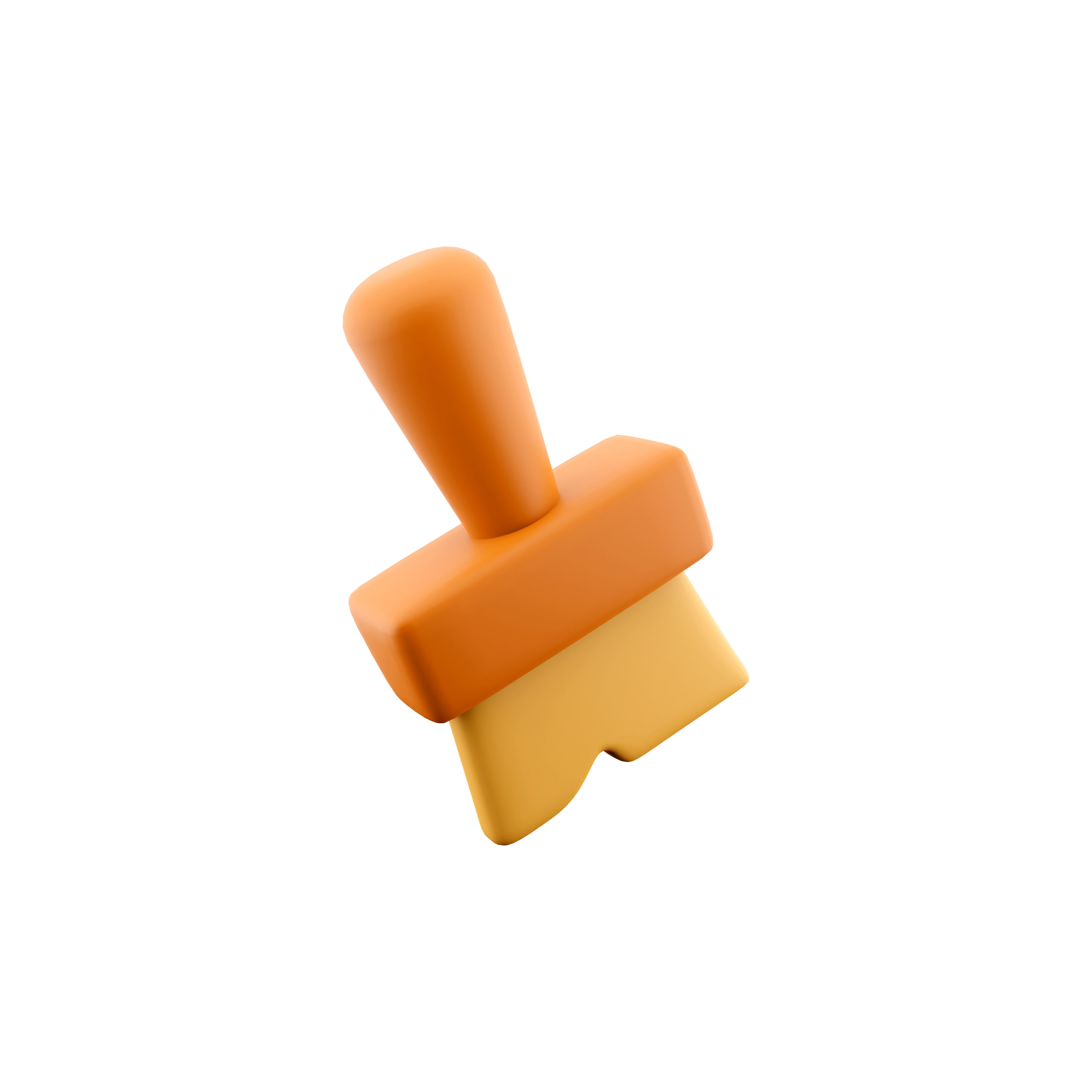 3d Paintbrush cartoon icon 3D model | CGTrader