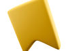 3d yellow bookmark flag cartoon icon 3D model | CGTrader