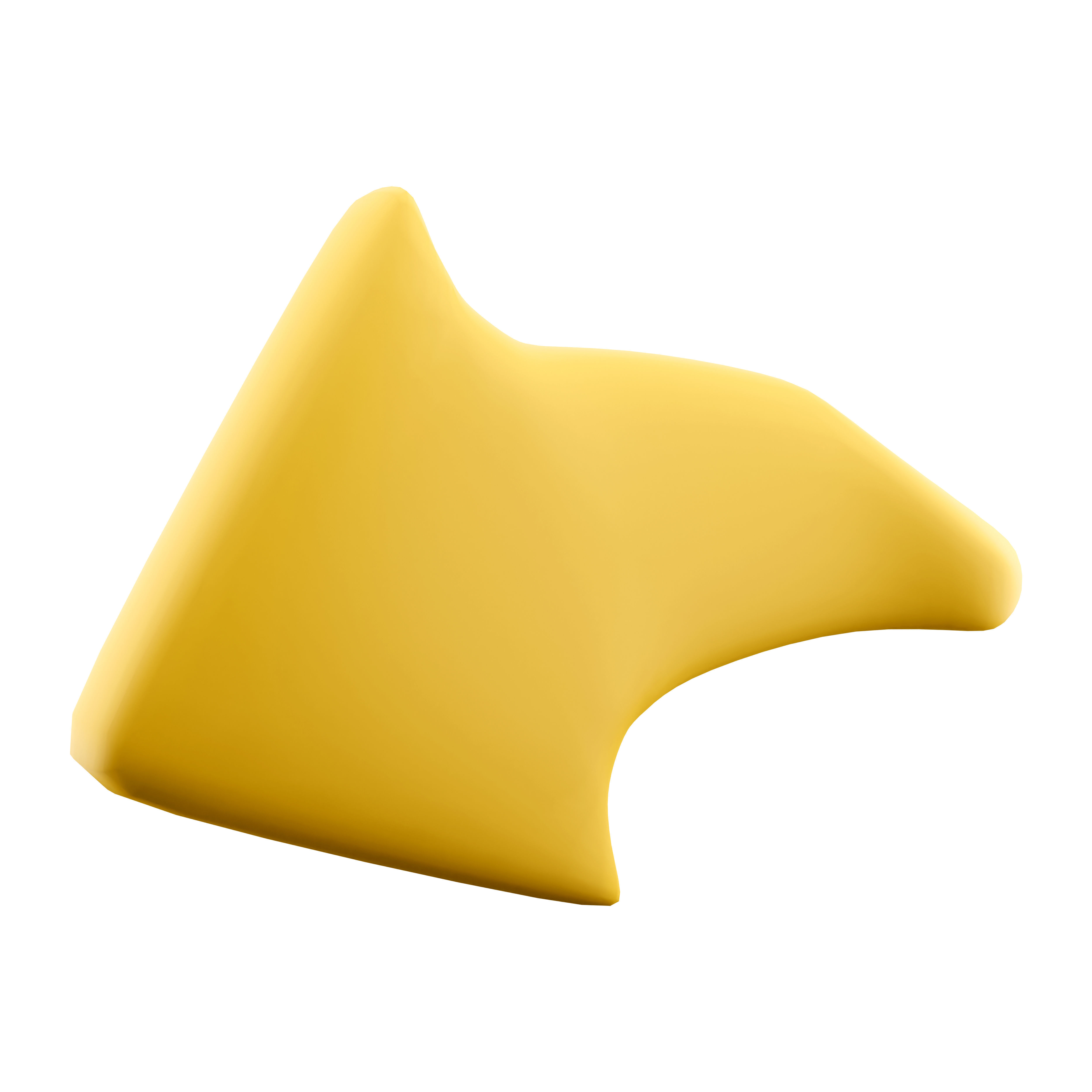 3d yellow forward or reply cartoon icon 3D model | CGTrader