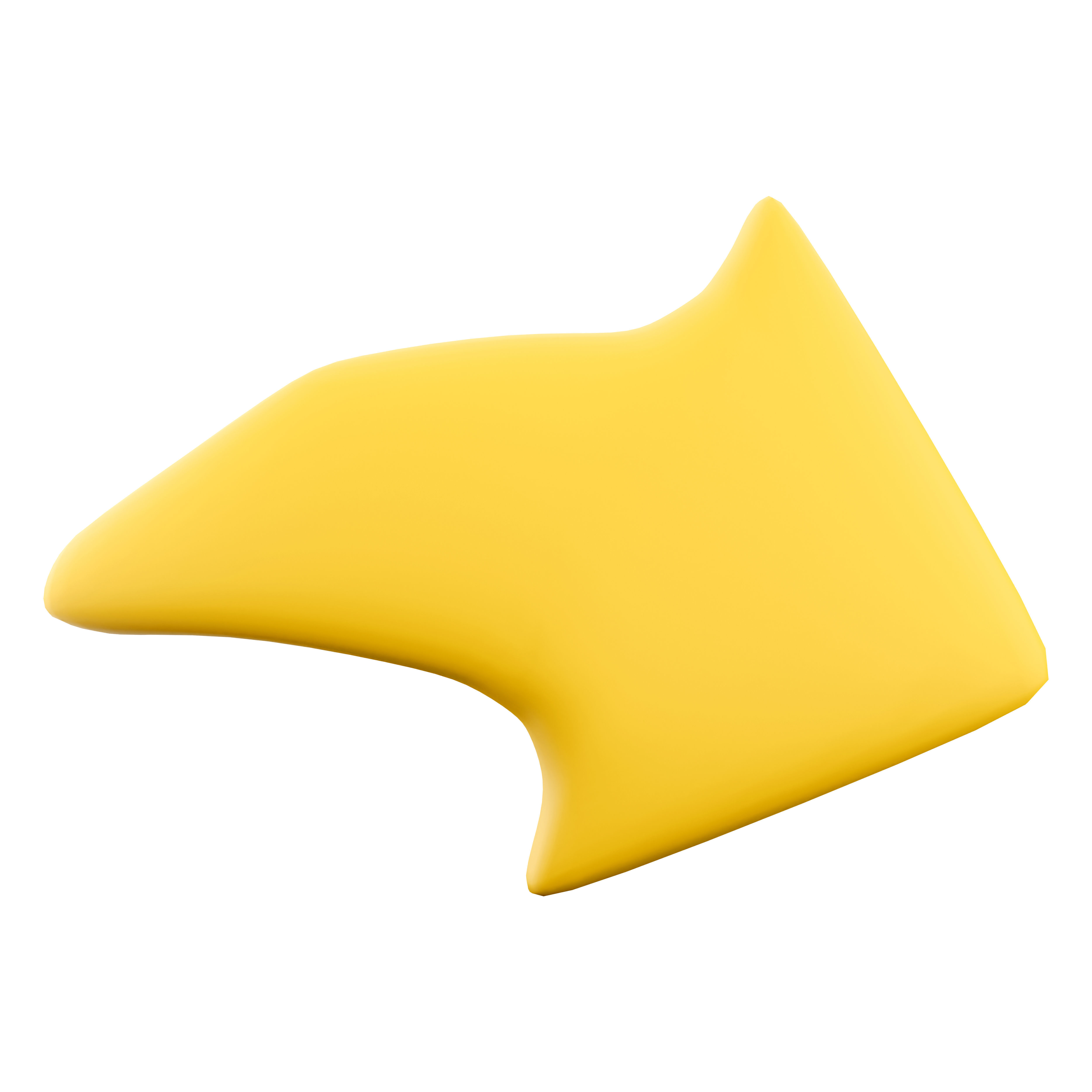 3d yellow forward or reply cartoon icon 3D model | CGTrader