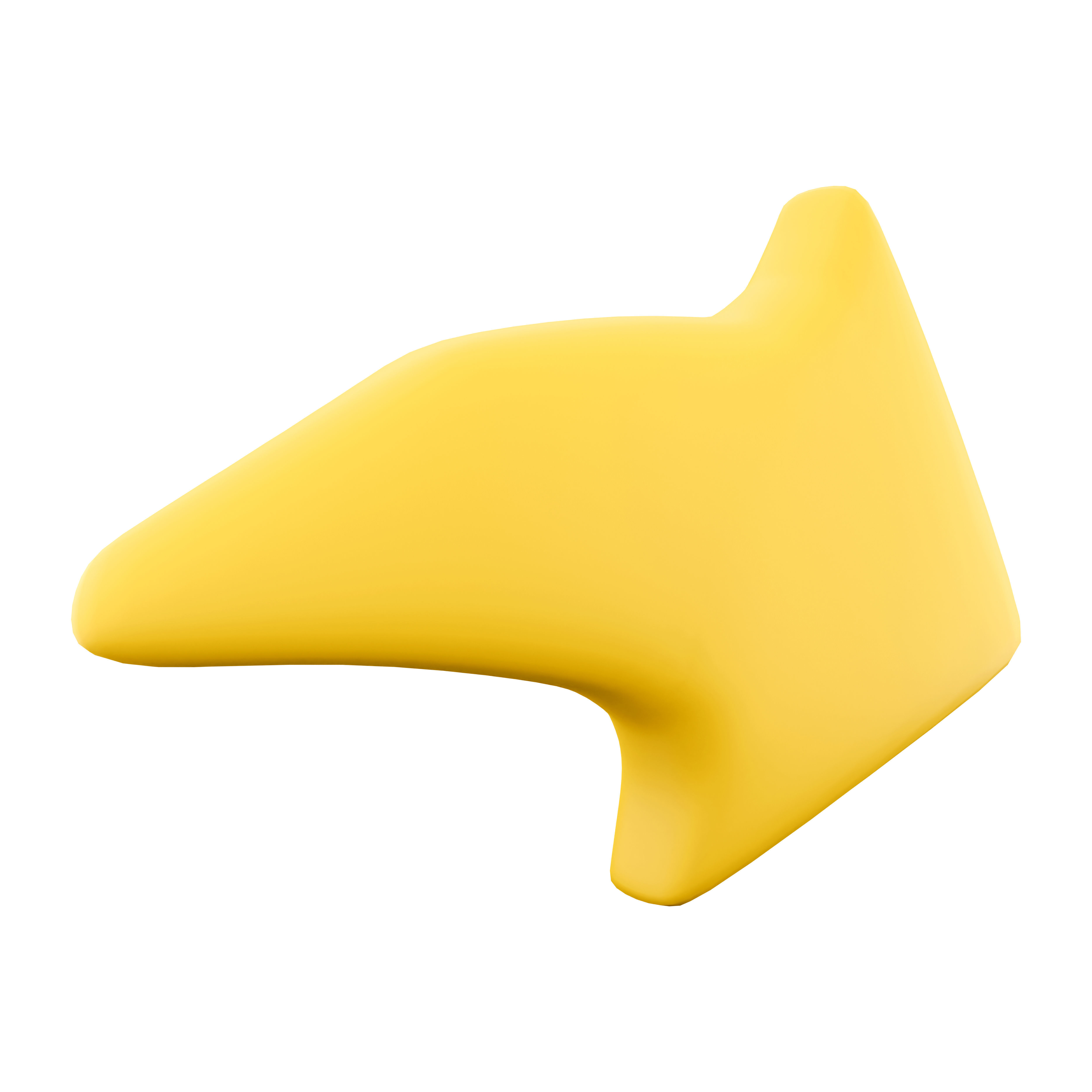 3d yellow forward or reply cartoon icon 3D model | CGTrader