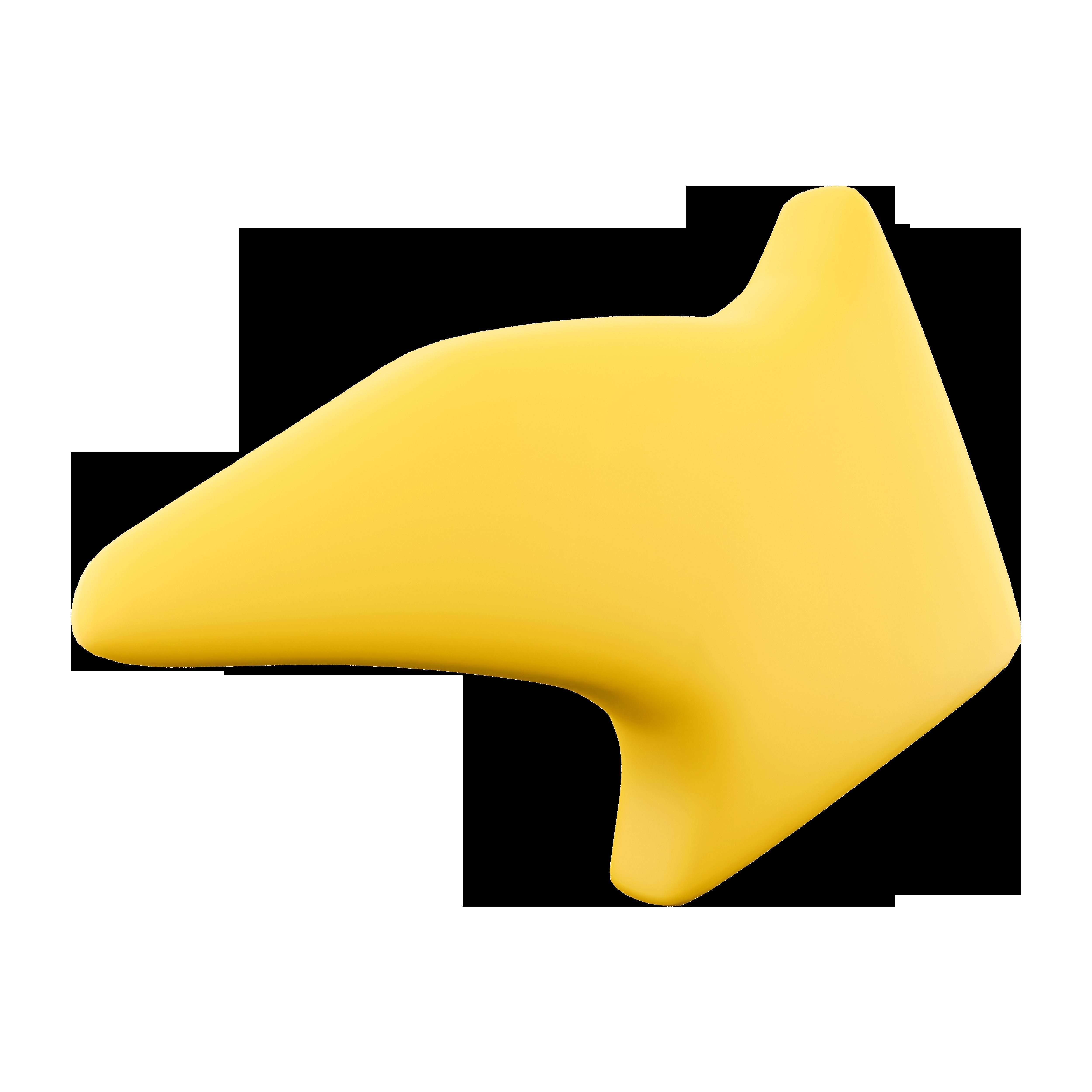 3d yellow forward or reply cartoon icon 3D model | CGTrader