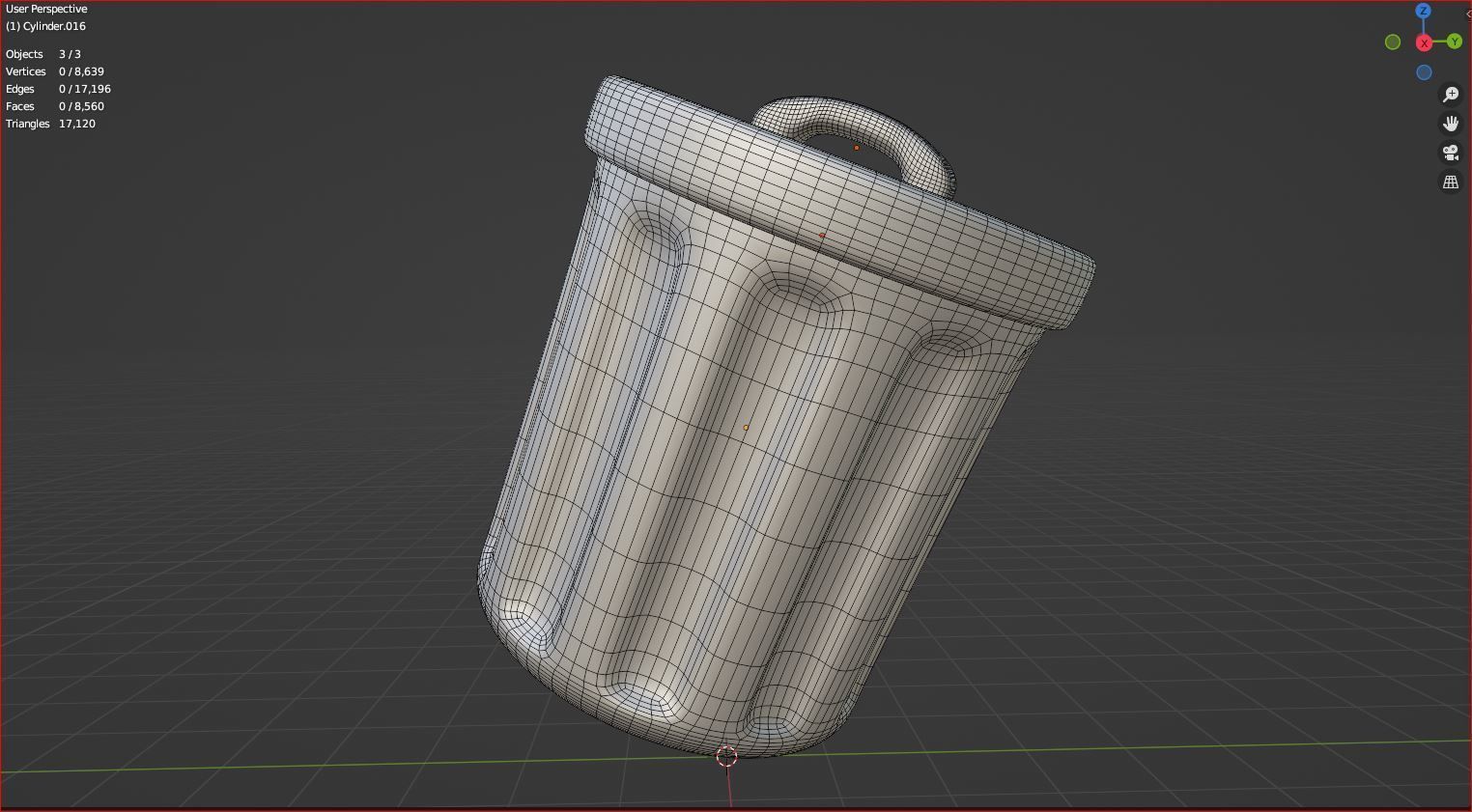 3d trash can cartoon icon 3D model | CGTrader