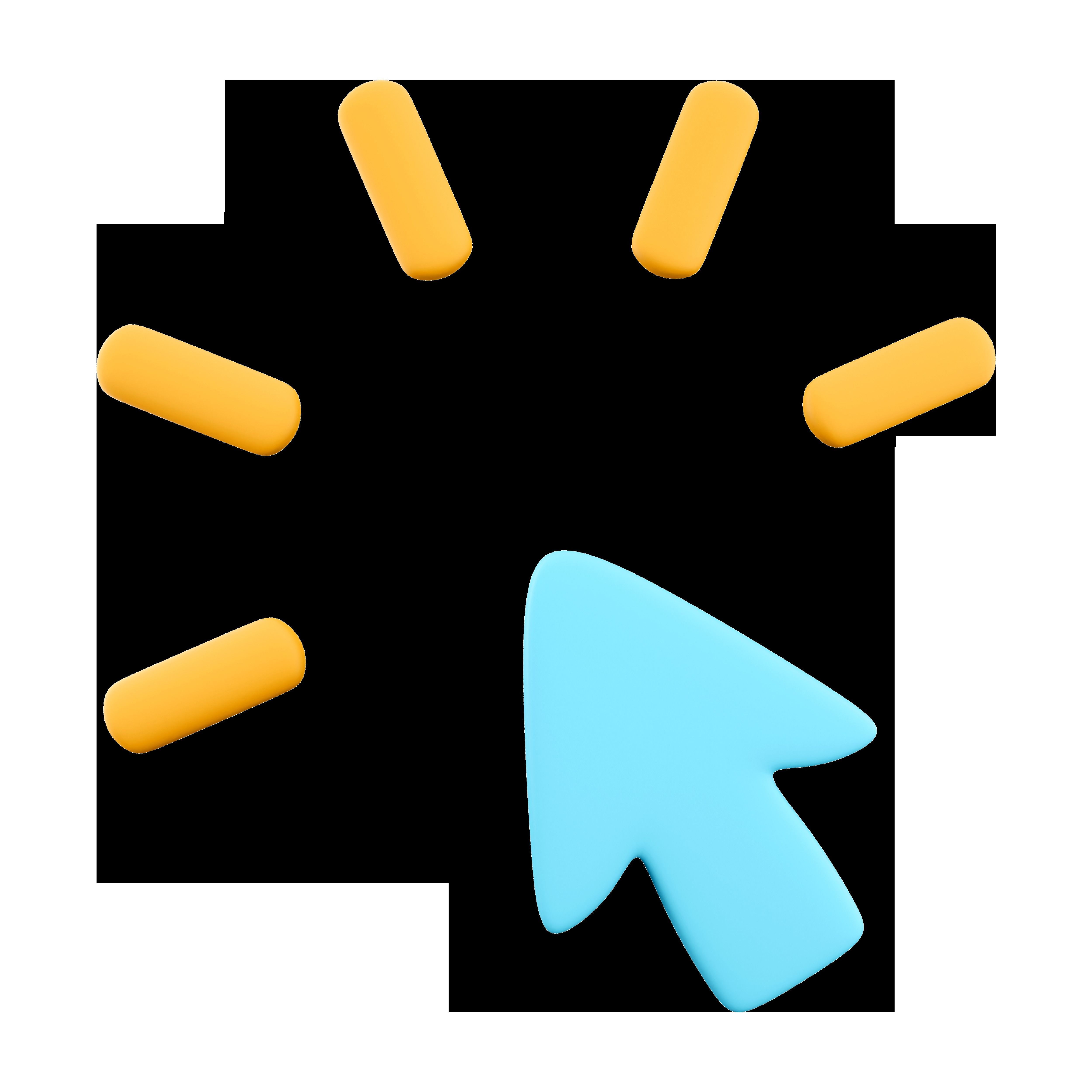 3d lue mouse pointer clicks icon 3D model | CGTrader