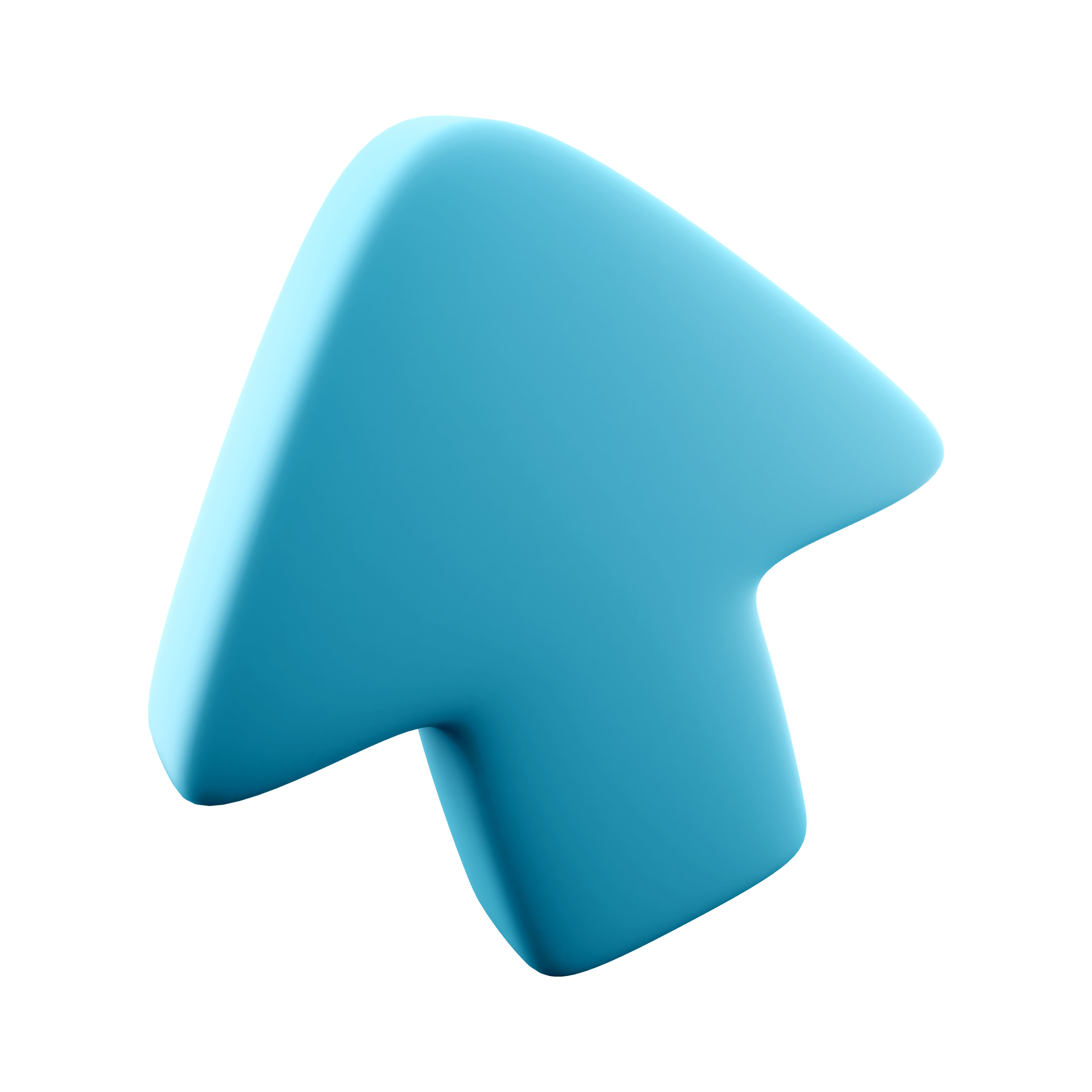 3d blue line cursor cartoon icon 3D model | CGTrader