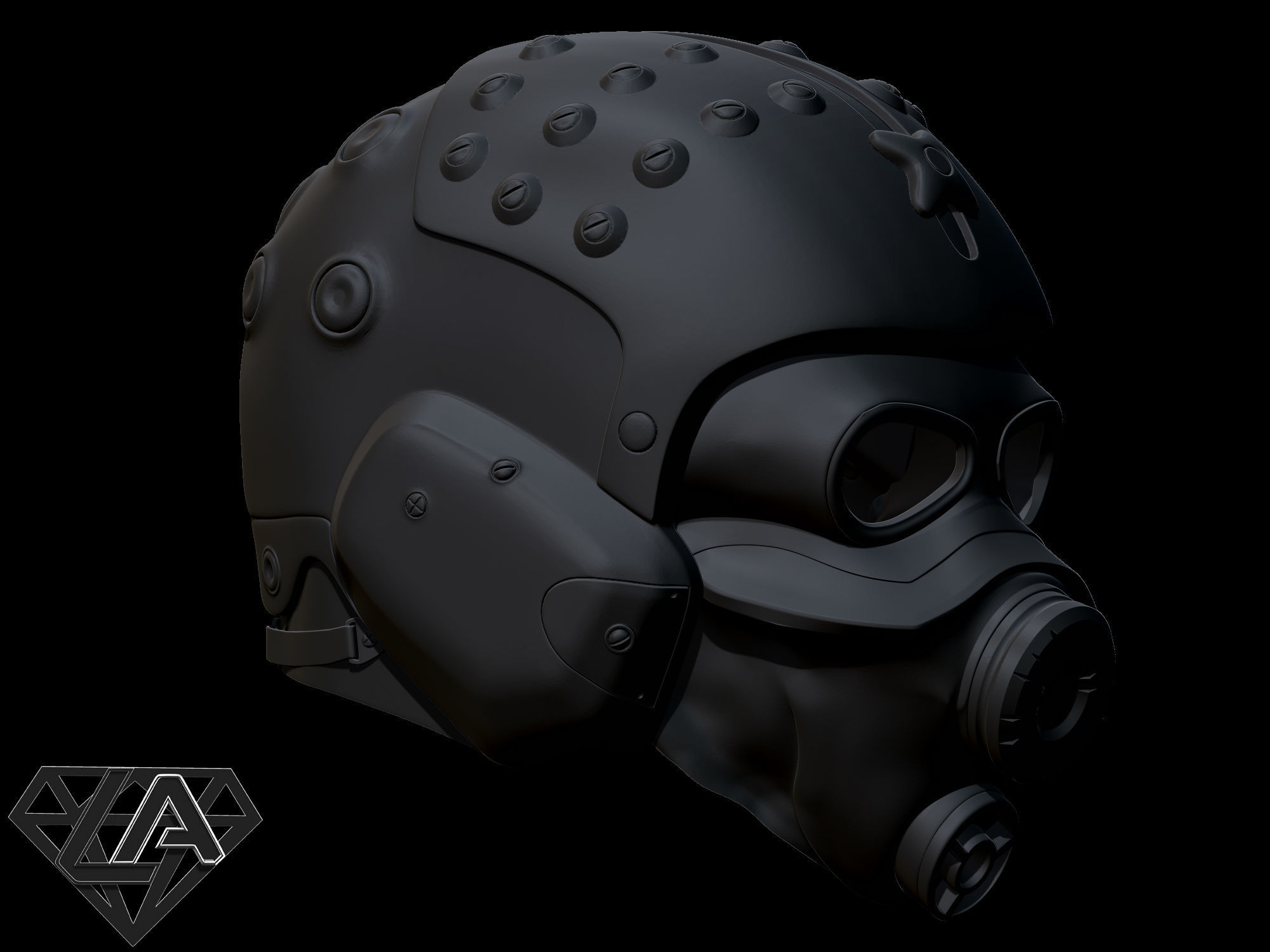 Combine custom helmet 3D model 3D printable | CGTrader