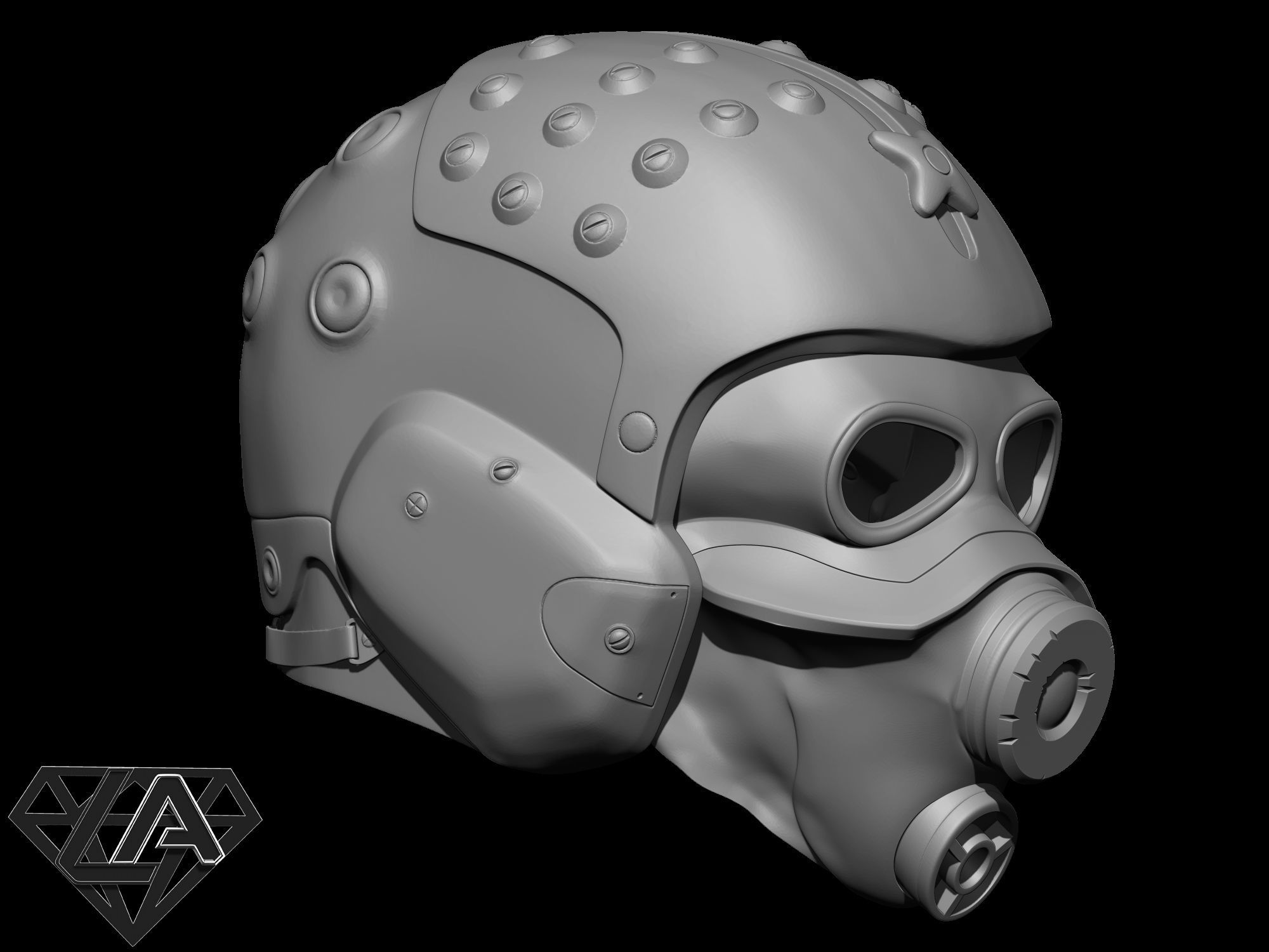 Combine custom helmet 3D model 3D printable | CGTrader