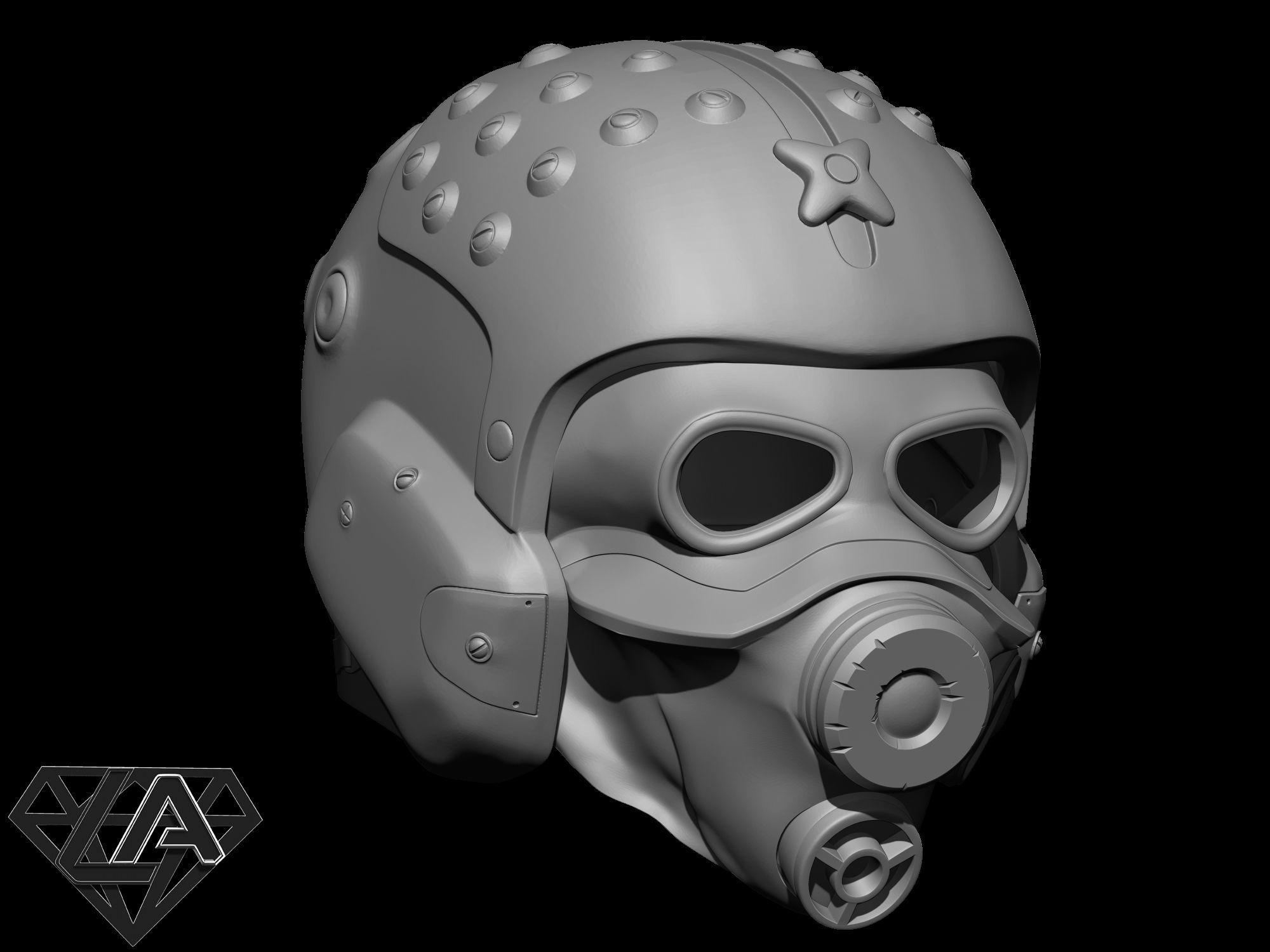 Combine custom helmet 3D model 3D printable | CGTrader
