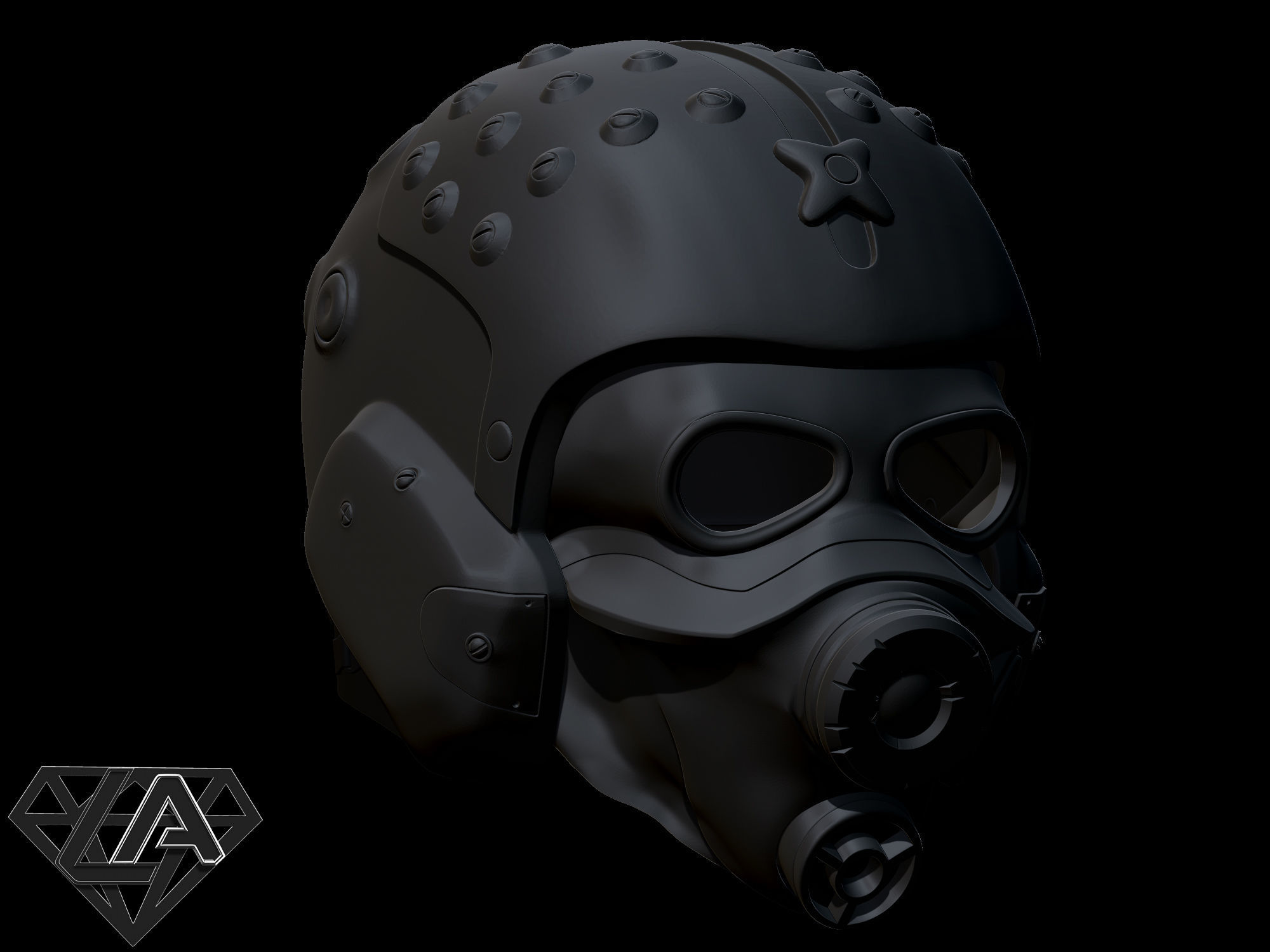 Combine custom helmet 3D model 3D printable | CGTrader