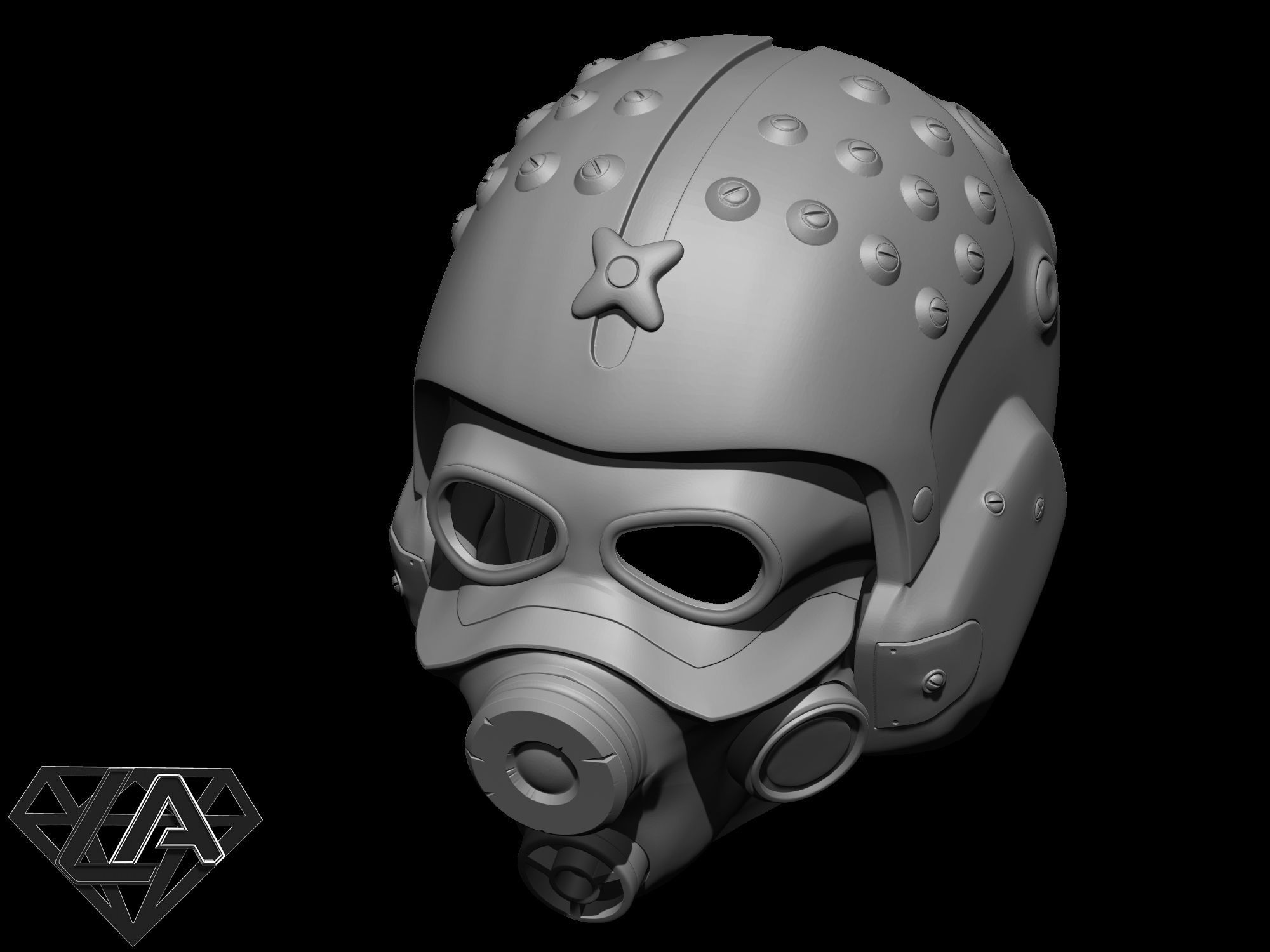 Combine custom helmet 3D model 3D printable | CGTrader