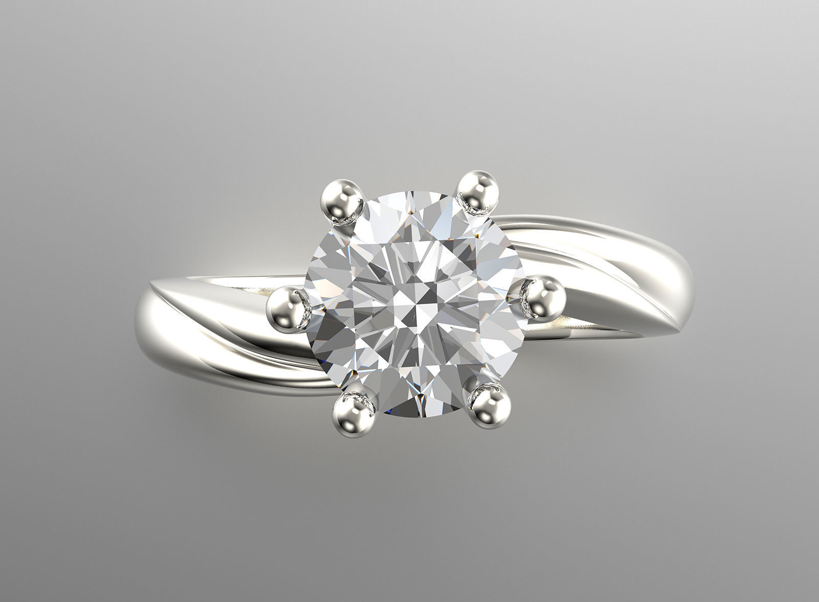 Jewelry Engagement Ring with diamond 0073 Set of sizes FBX 3dm 3D model ...