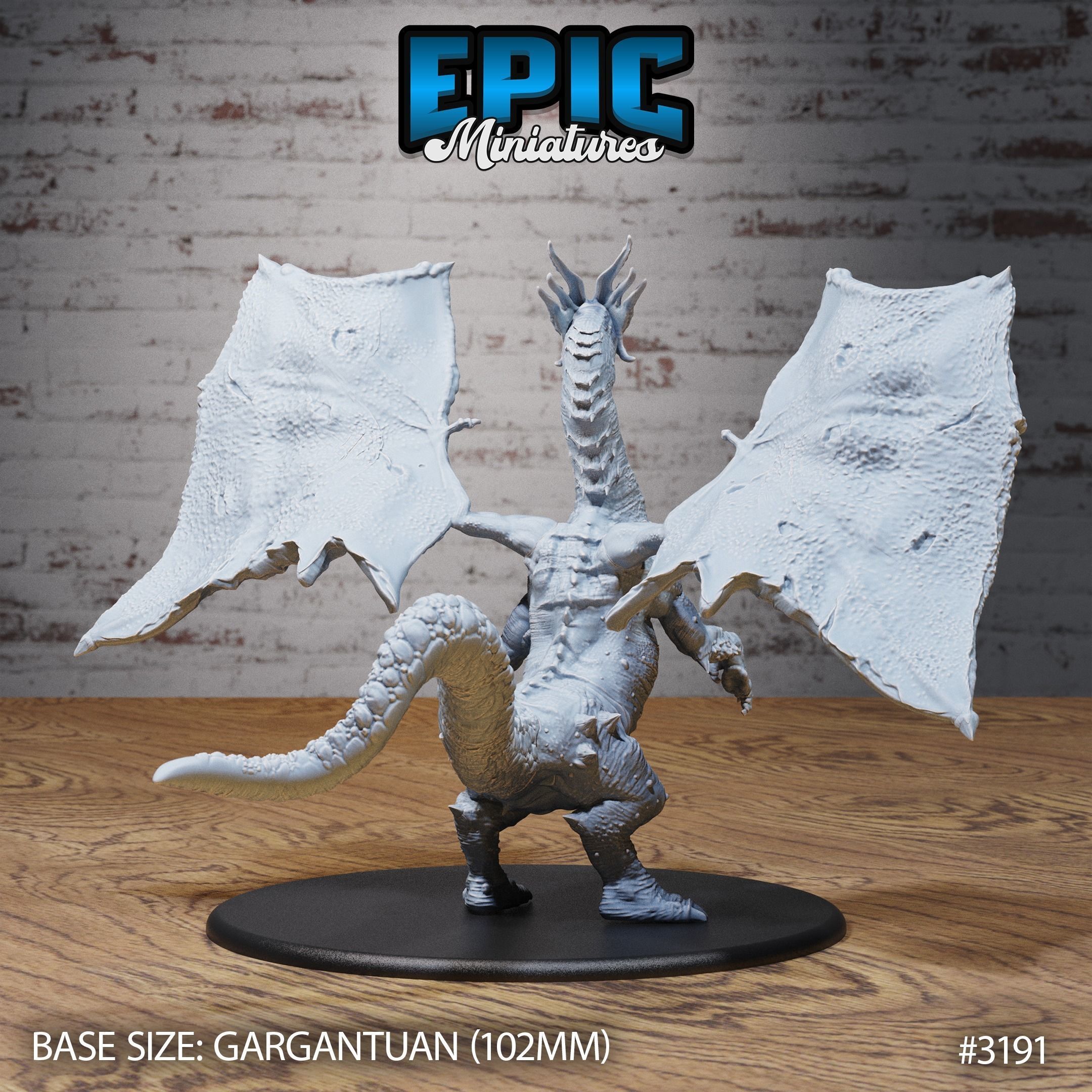 Shadow Dragon Standing - DnD Tabletop Miniature 3D Model 3D model 3D ...
