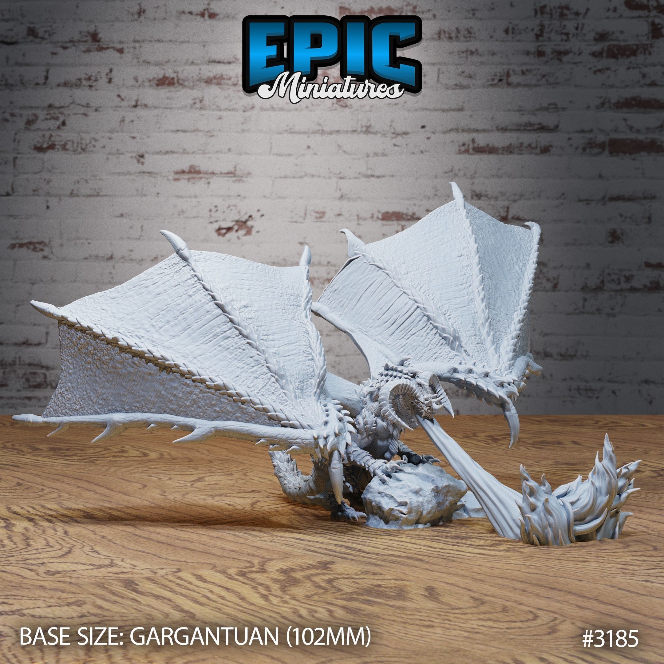 Calamity Dragon Breath Attack - DnD Tabletop Miniature 3D Model 3D ...