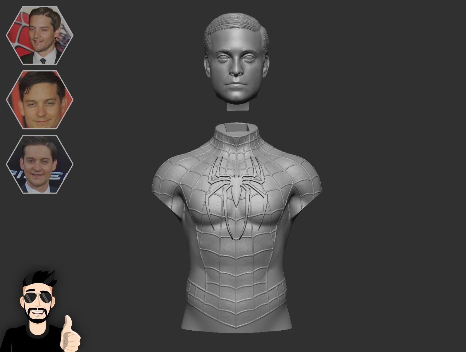 TOBEY MAGUIRE - SPIDER-MAN 3D model 3D printable | CGTrader