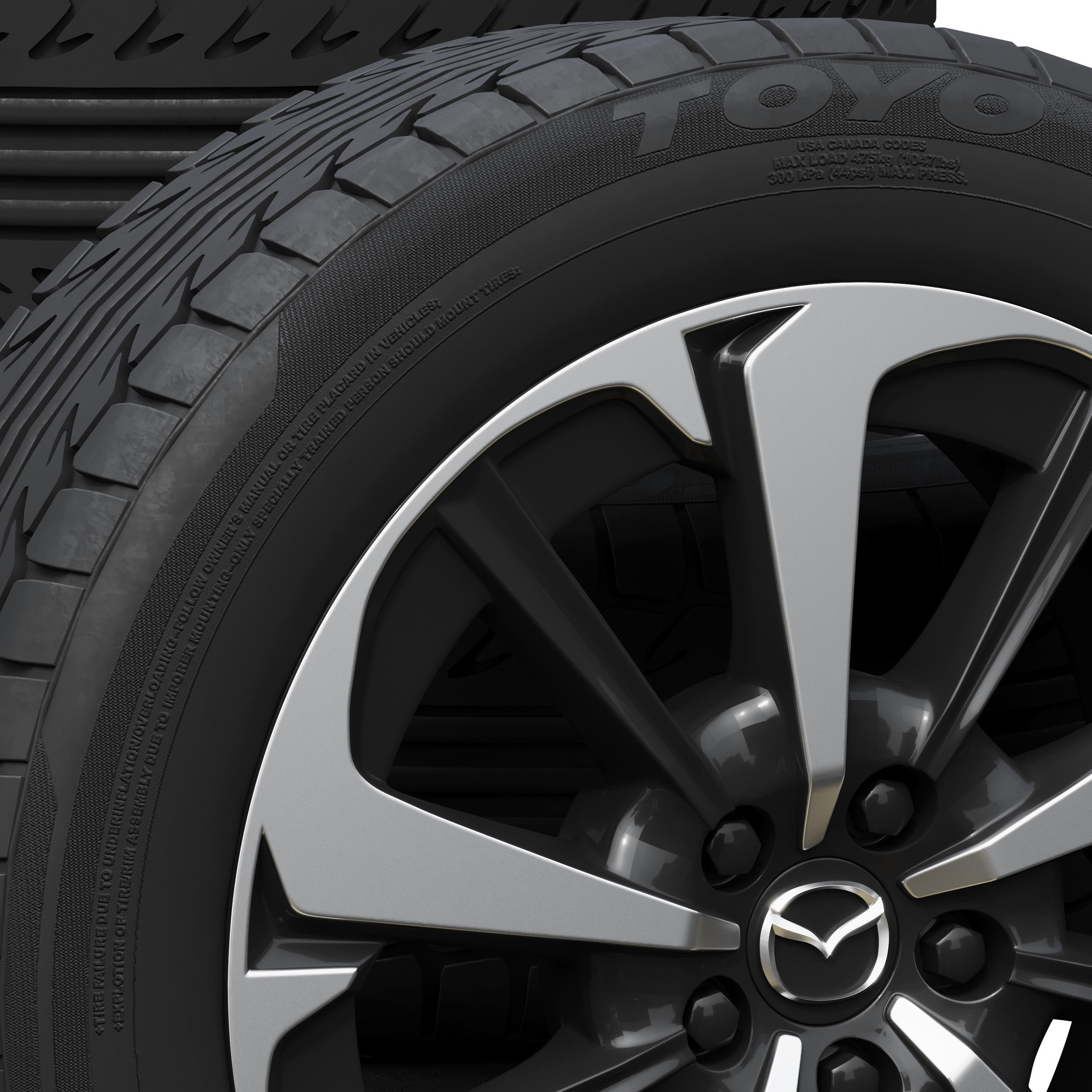 Mazda wheels 3D model | CGTrader