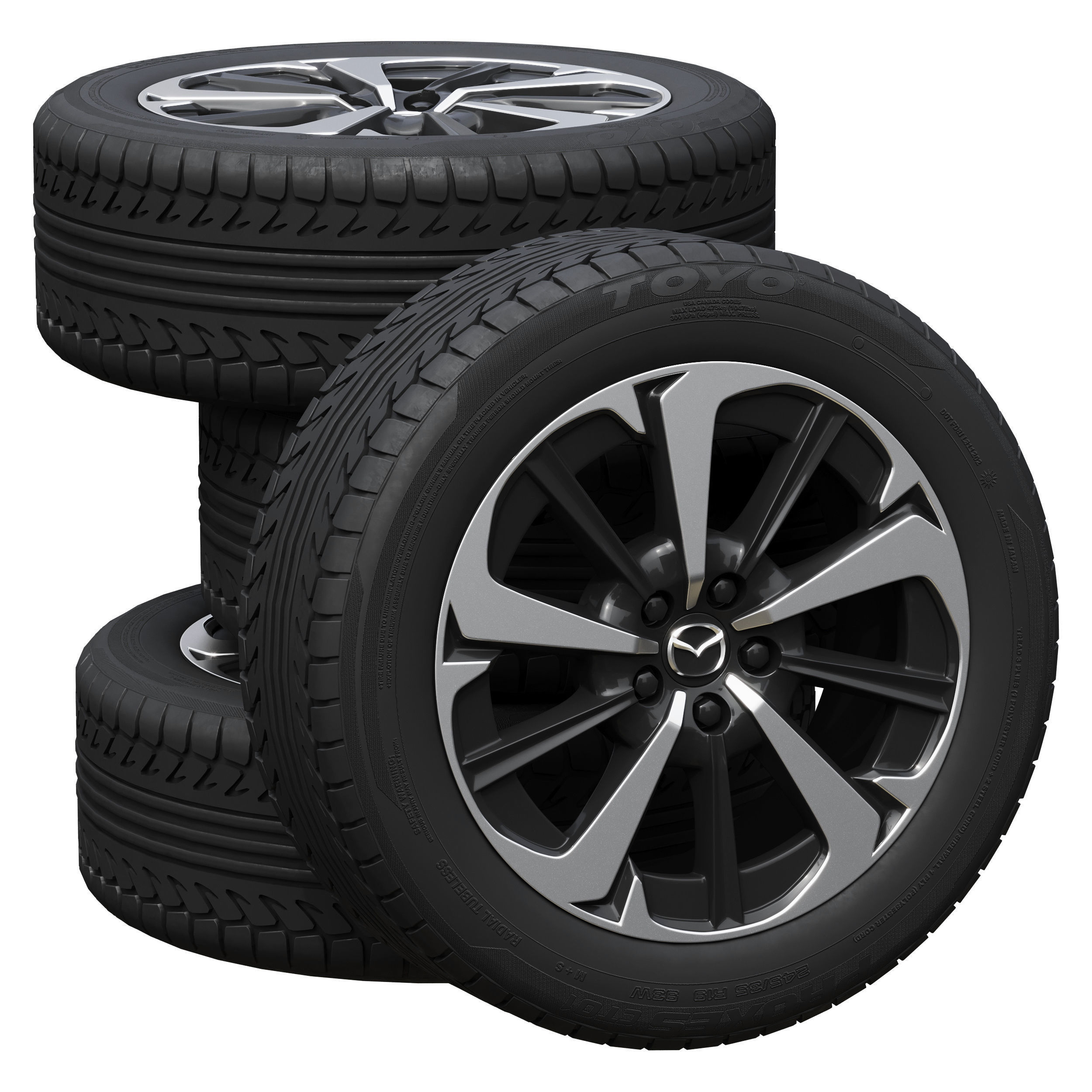 Mazda wheels 3D model | CGTrader