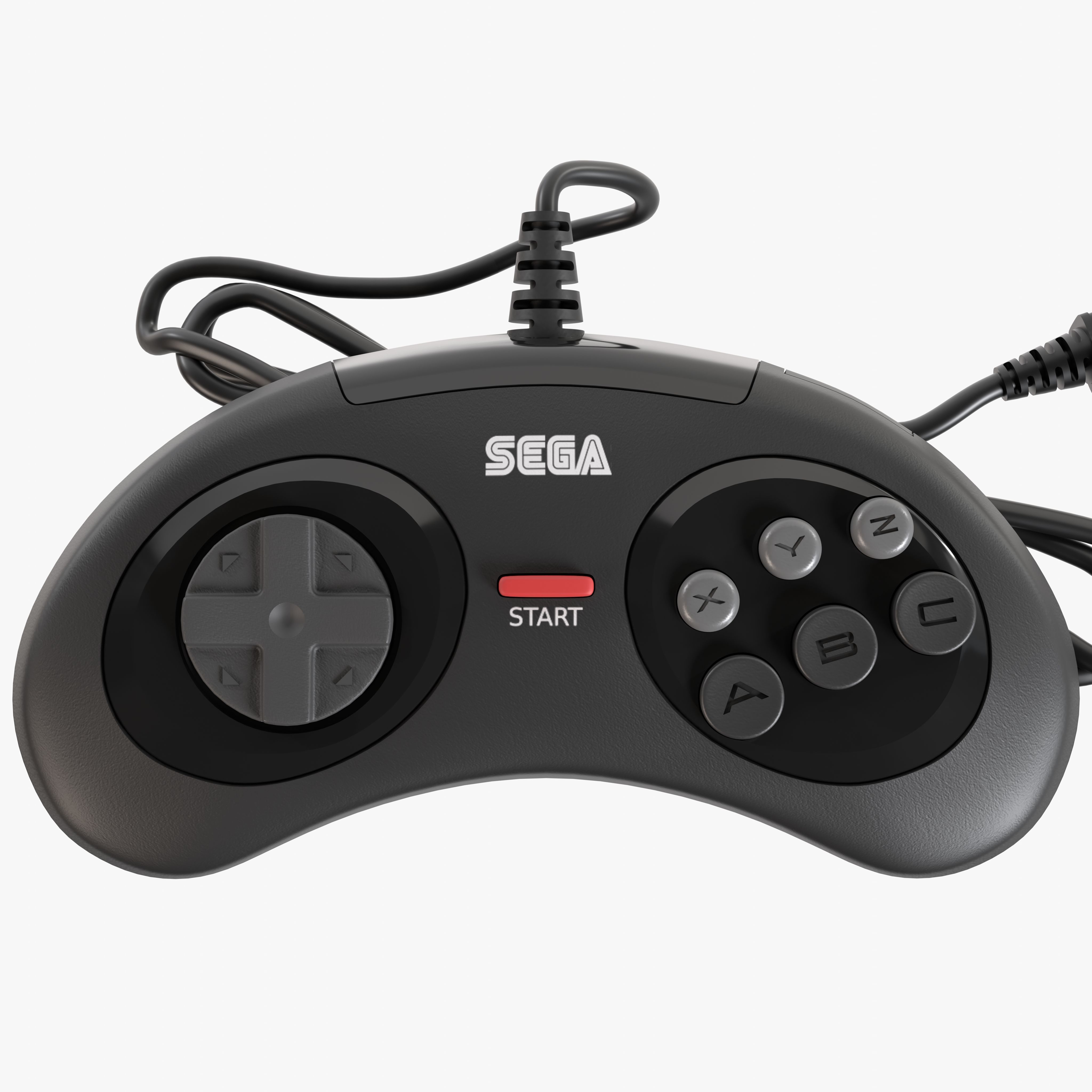3D model Sega Mega Drive Genesis Six Button Controller VR / AR / low ...