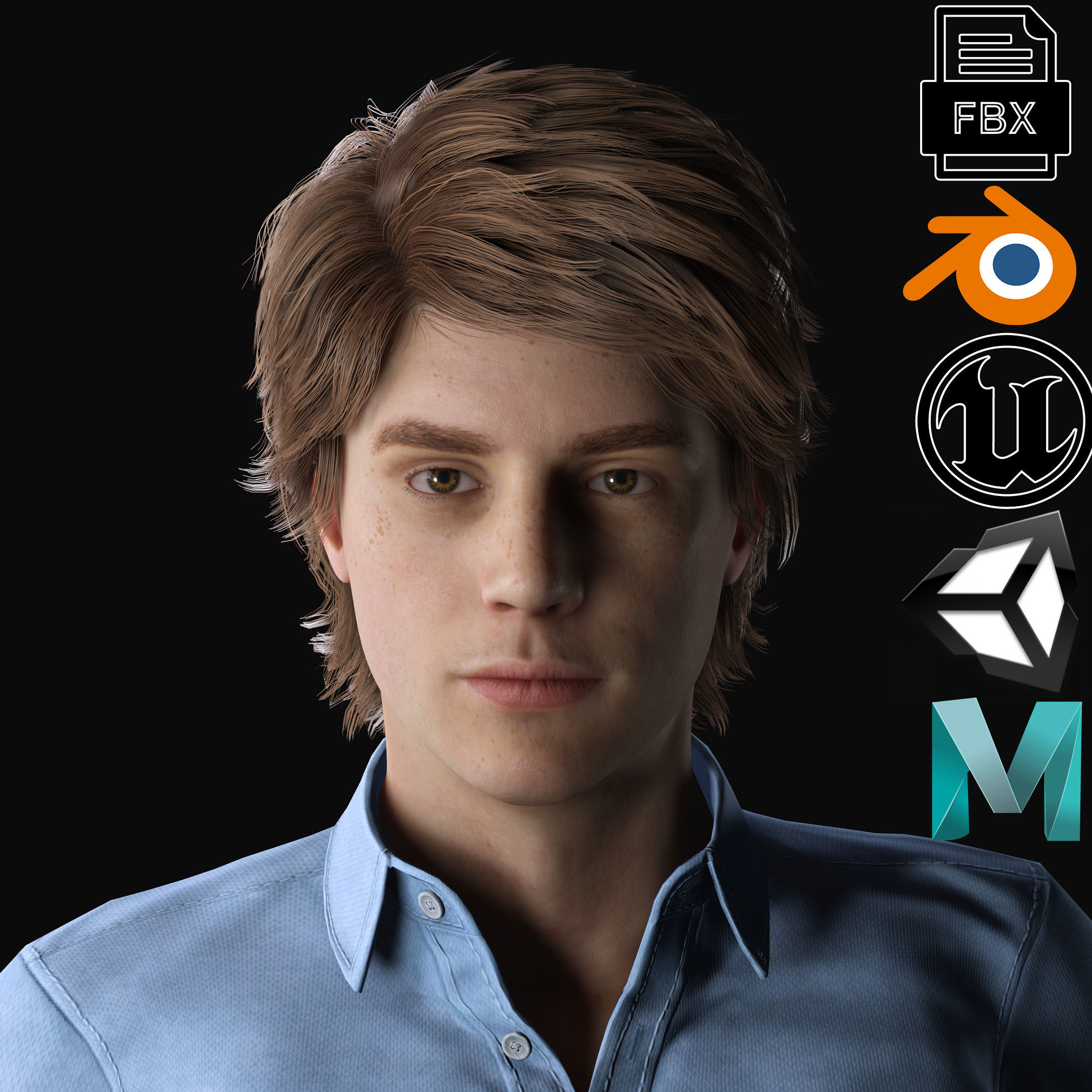 Matt Free High-Poly 3D model free VR / AR / low-poly 3D model animated ...