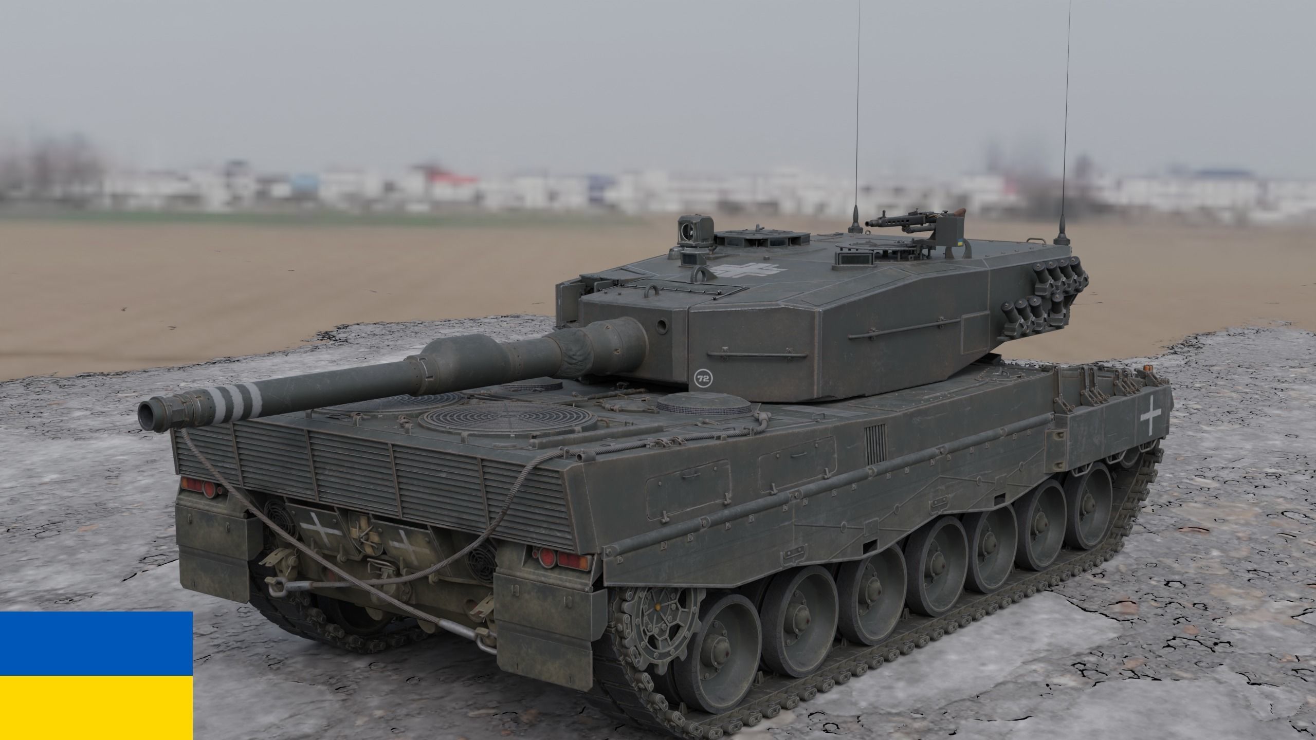 Leopard 2A4 and Ukrainian Version 3D model | CGTrader