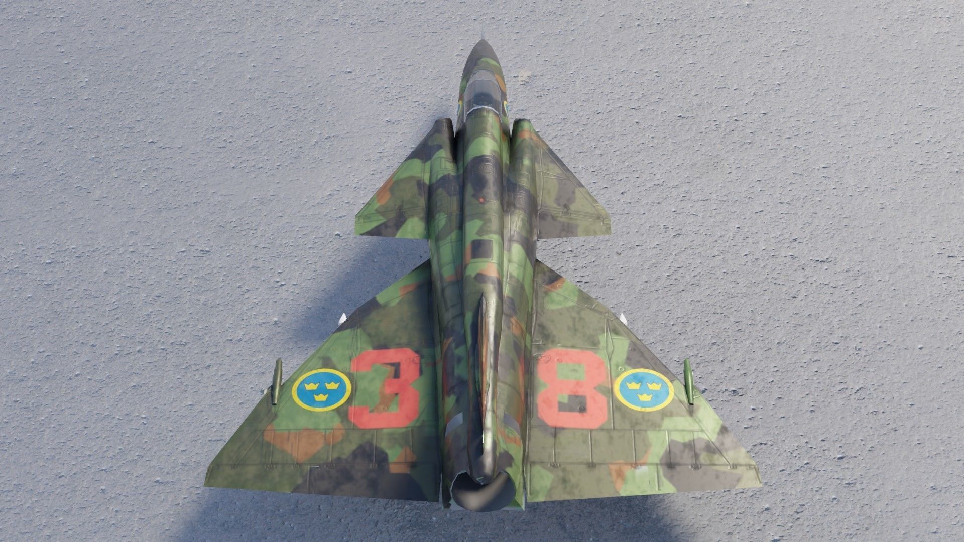 3D model Saab JAS-37 Viggen VR / AR / low-poly | CGTrader
