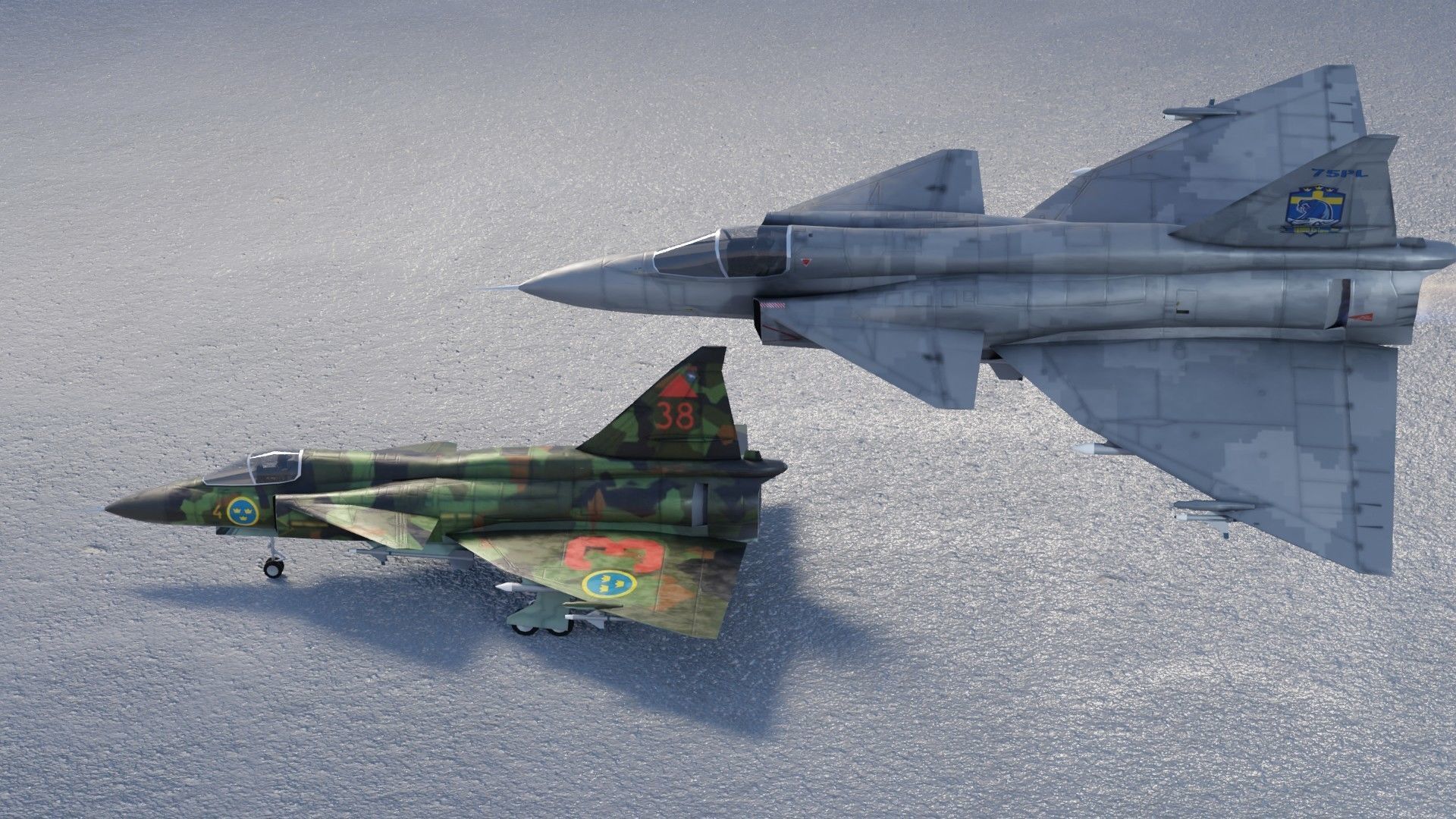 3D model Saab JAS-37 Viggen VR / AR / low-poly | CGTrader