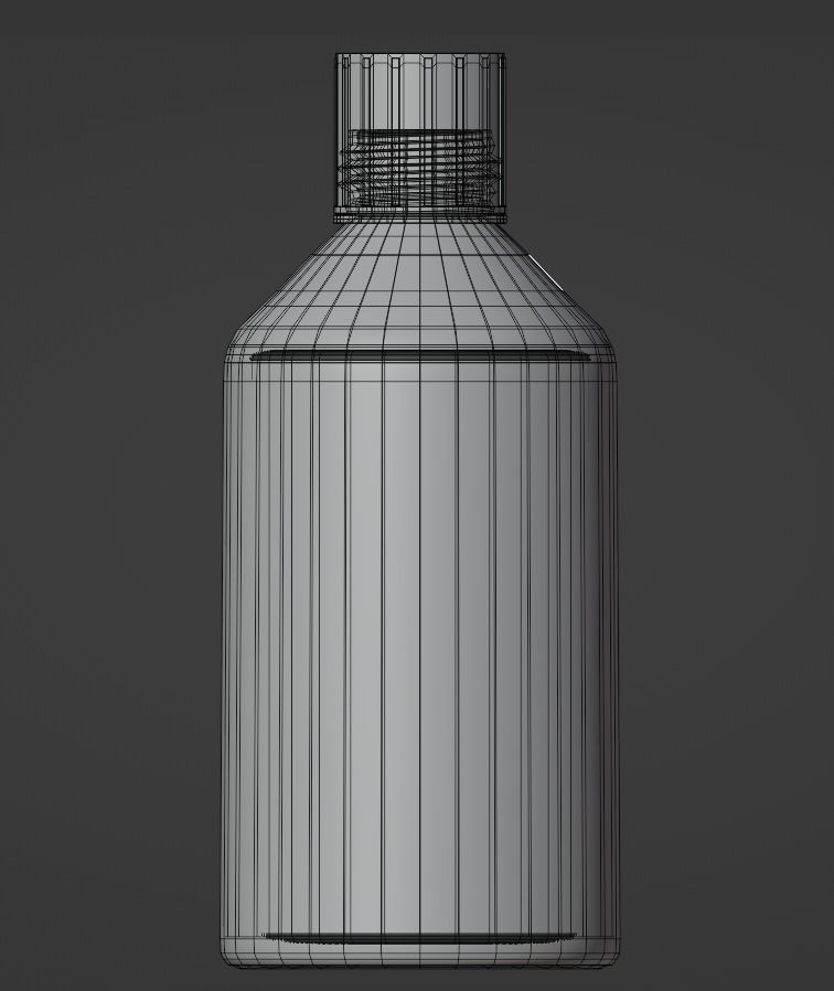 3D model Bottle with threaded cap VR / AR / low-poly | CGTrader