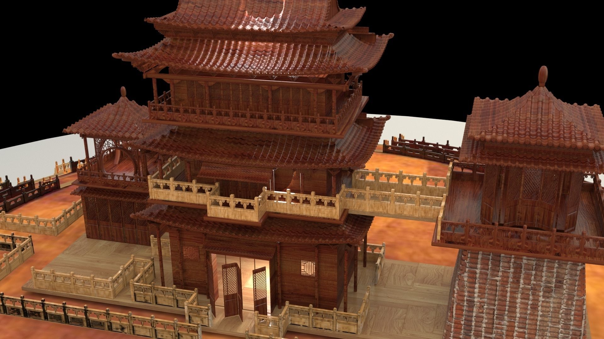Chinese ancient palace 3D model | CGTrader