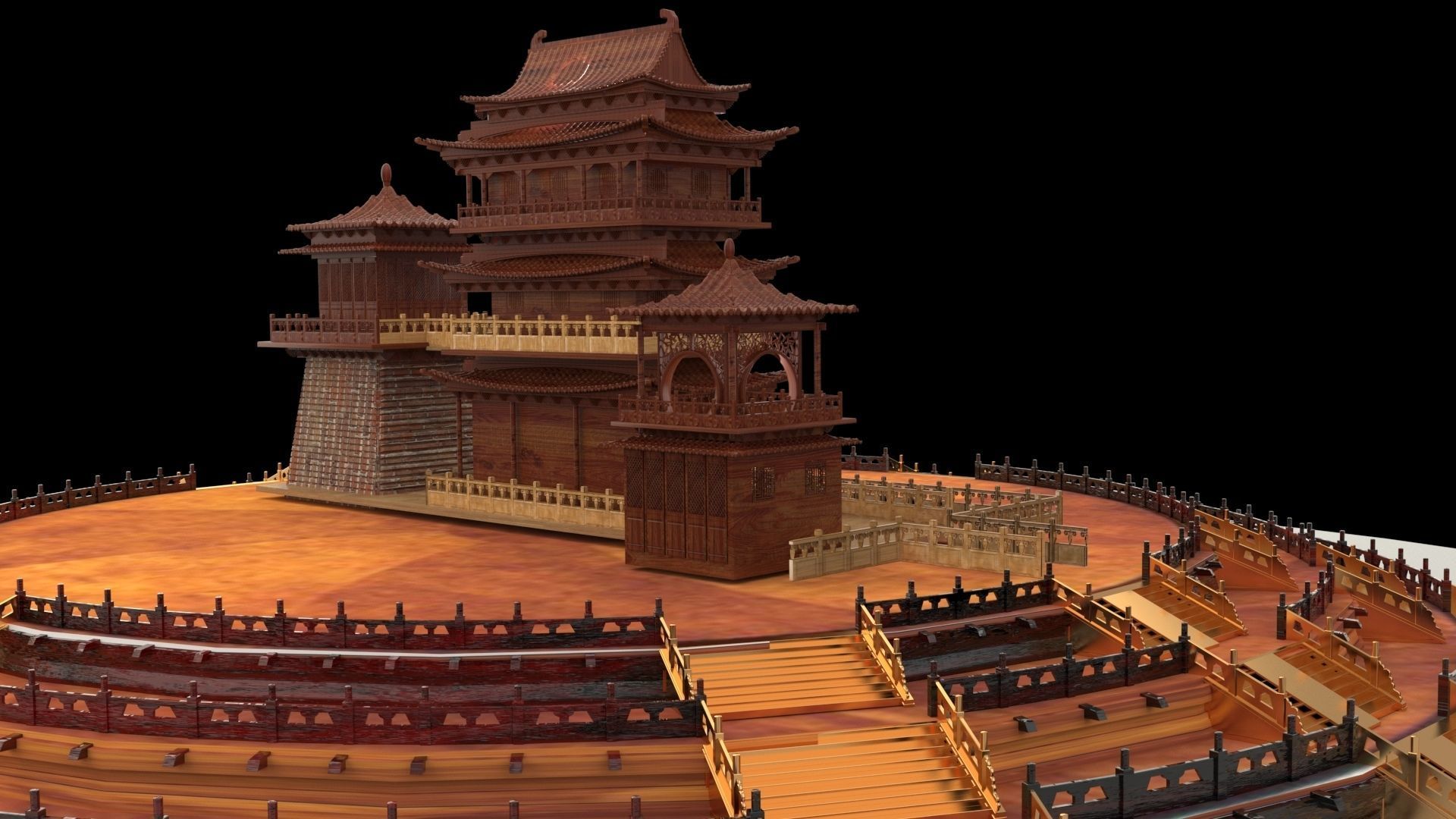 Chinese ancient palace 3D model | CGTrader
