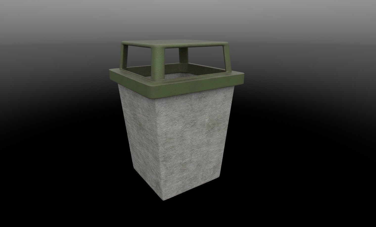 3D model Cement Dustbin VR / AR / low-poly | CGTrader