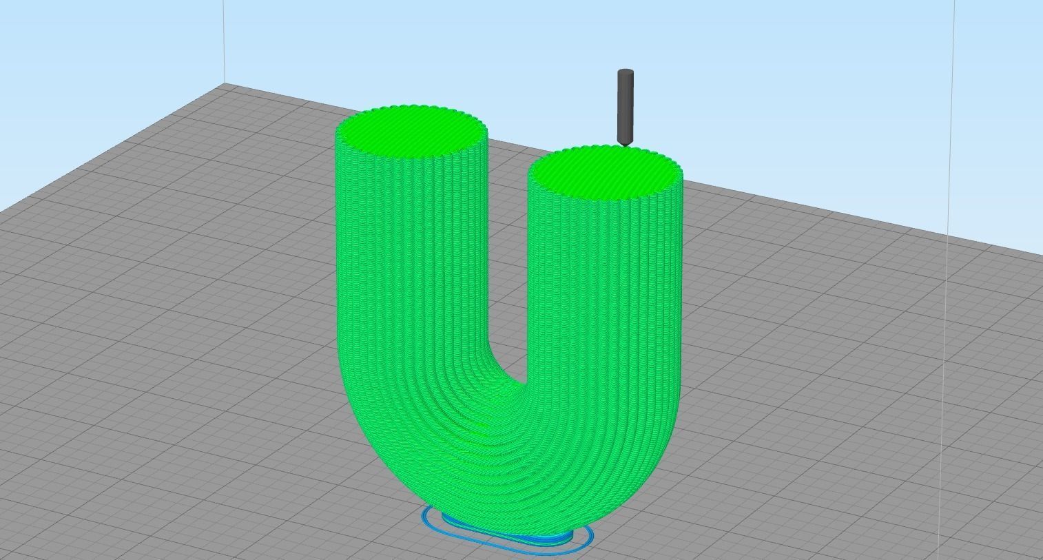 U-Shape Ribbed Curl Pillar 3D model 3D printable | CGTrader