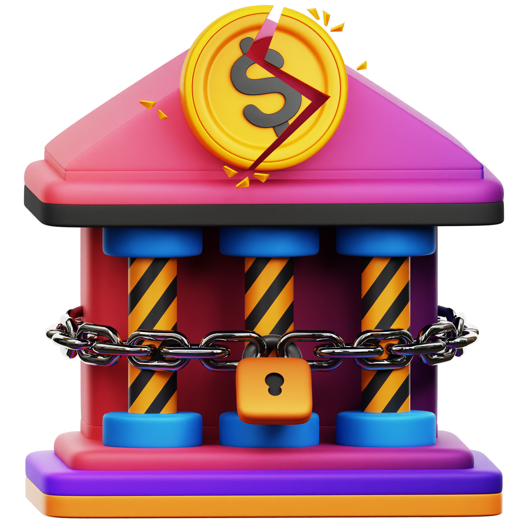 3D model Bankruptcy 3D Icon VR / AR / low-poly | CGTrader