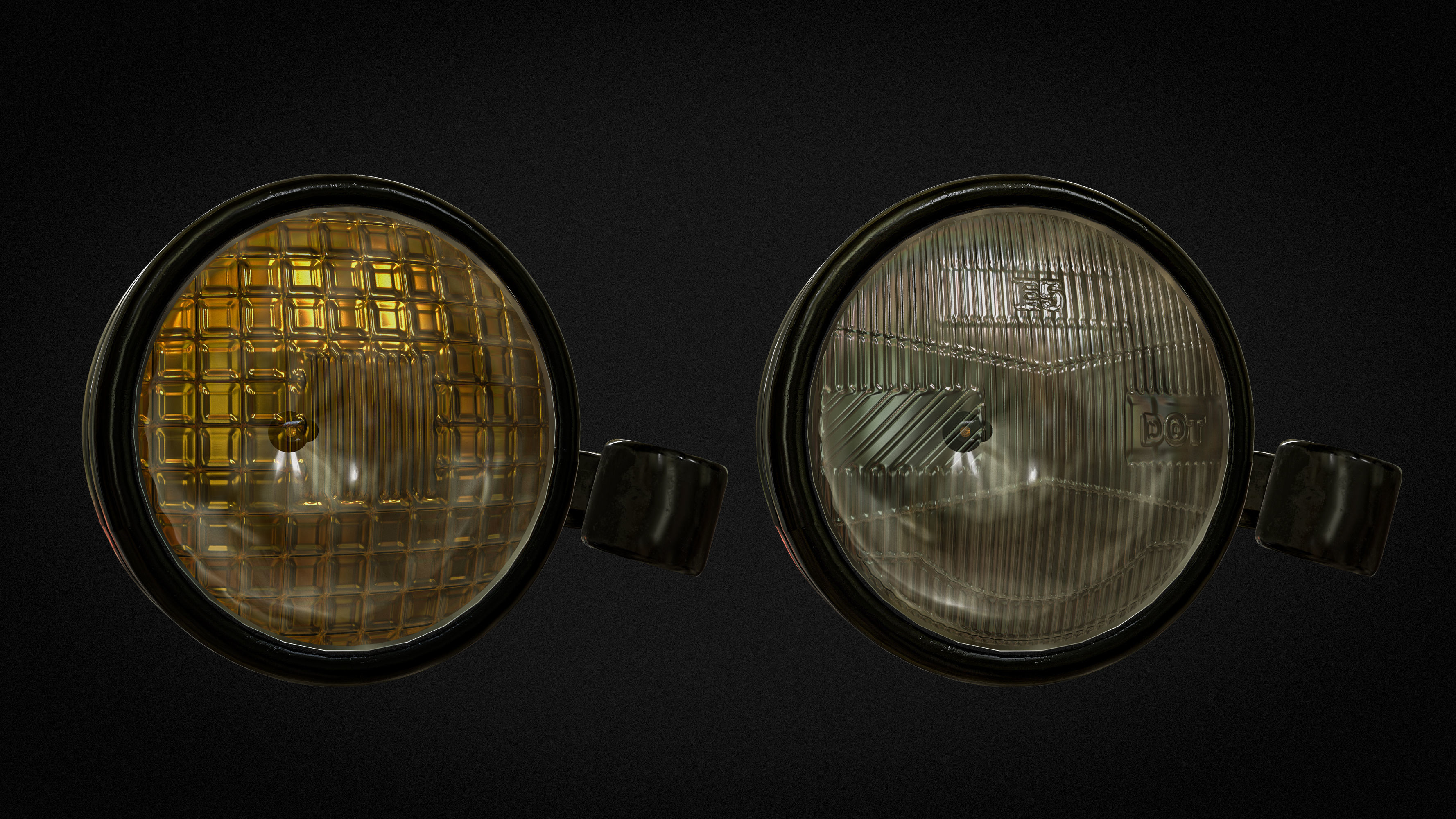 Realistic Headlight Material Tutorial 3D model | CGTrader