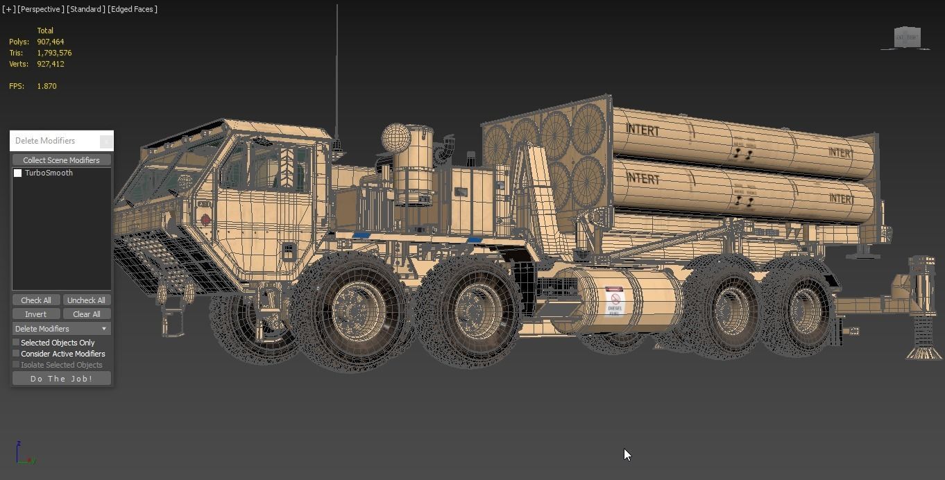 US Mobile Anti-Ballistic Missile System THAAD 3D model | CGTrader