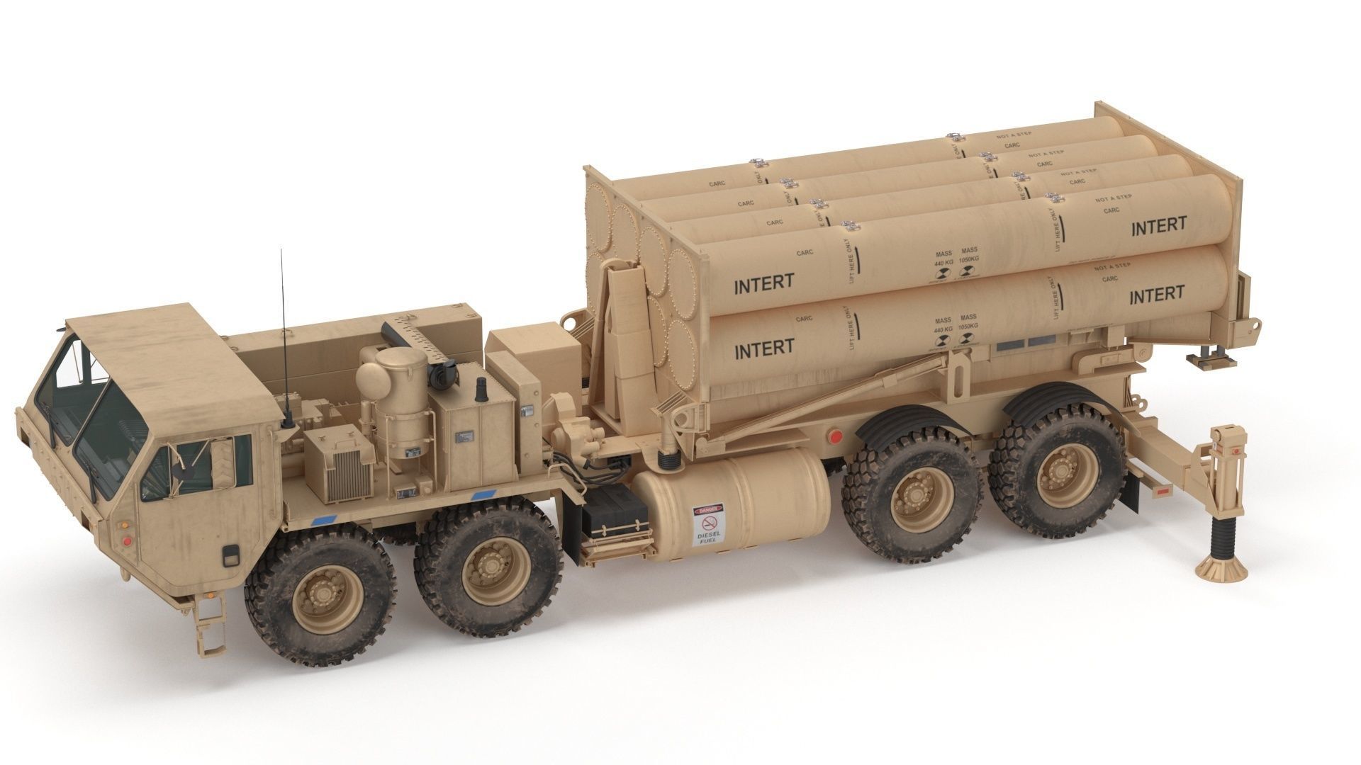 US Mobile Anti-Ballistic Missile System THAAD 3D model | CGTrader
