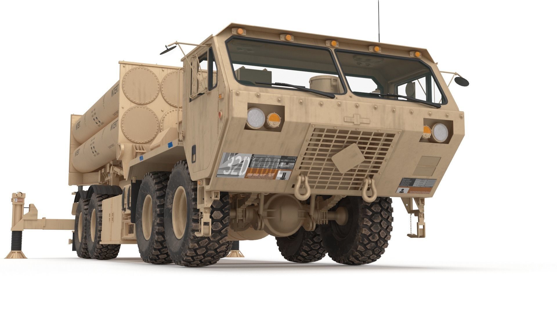 US Mobile Anti-Ballistic Missile System THAAD 3D model | CGTrader