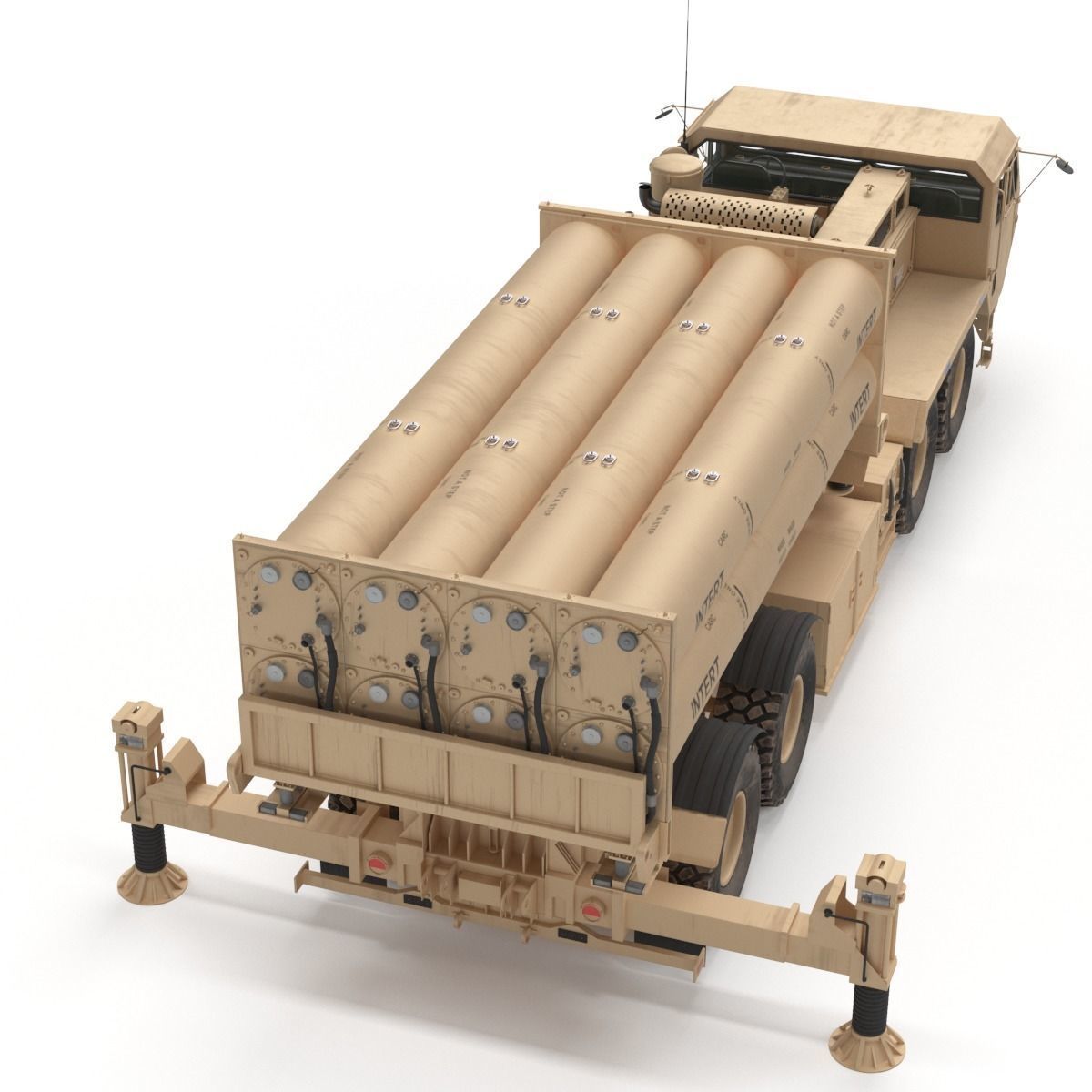 US Mobile Anti-Ballistic Missile System THAAD 3D model | CGTrader