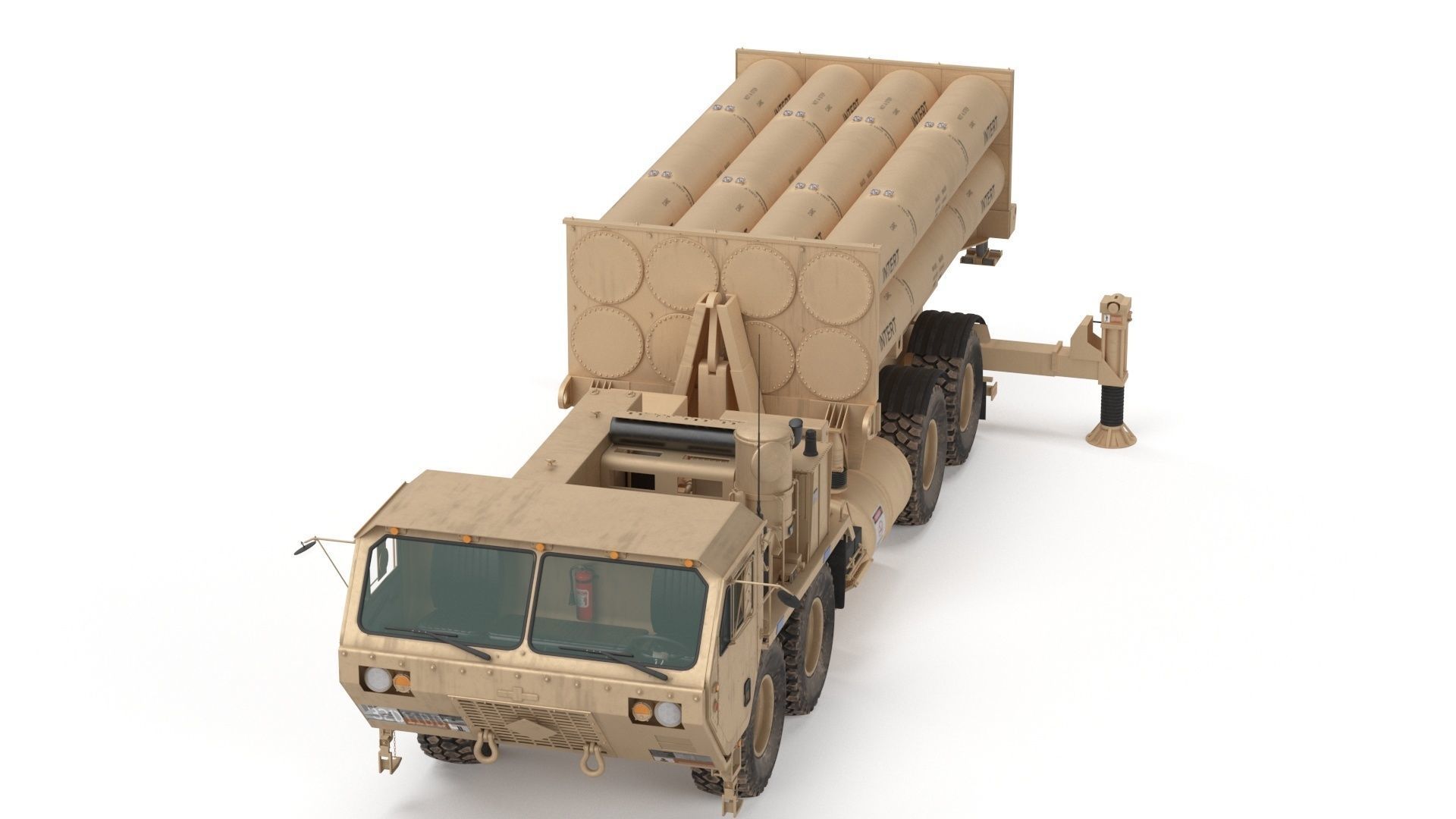 US Mobile Anti-Ballistic Missile System THAAD 3D model | CGTrader
