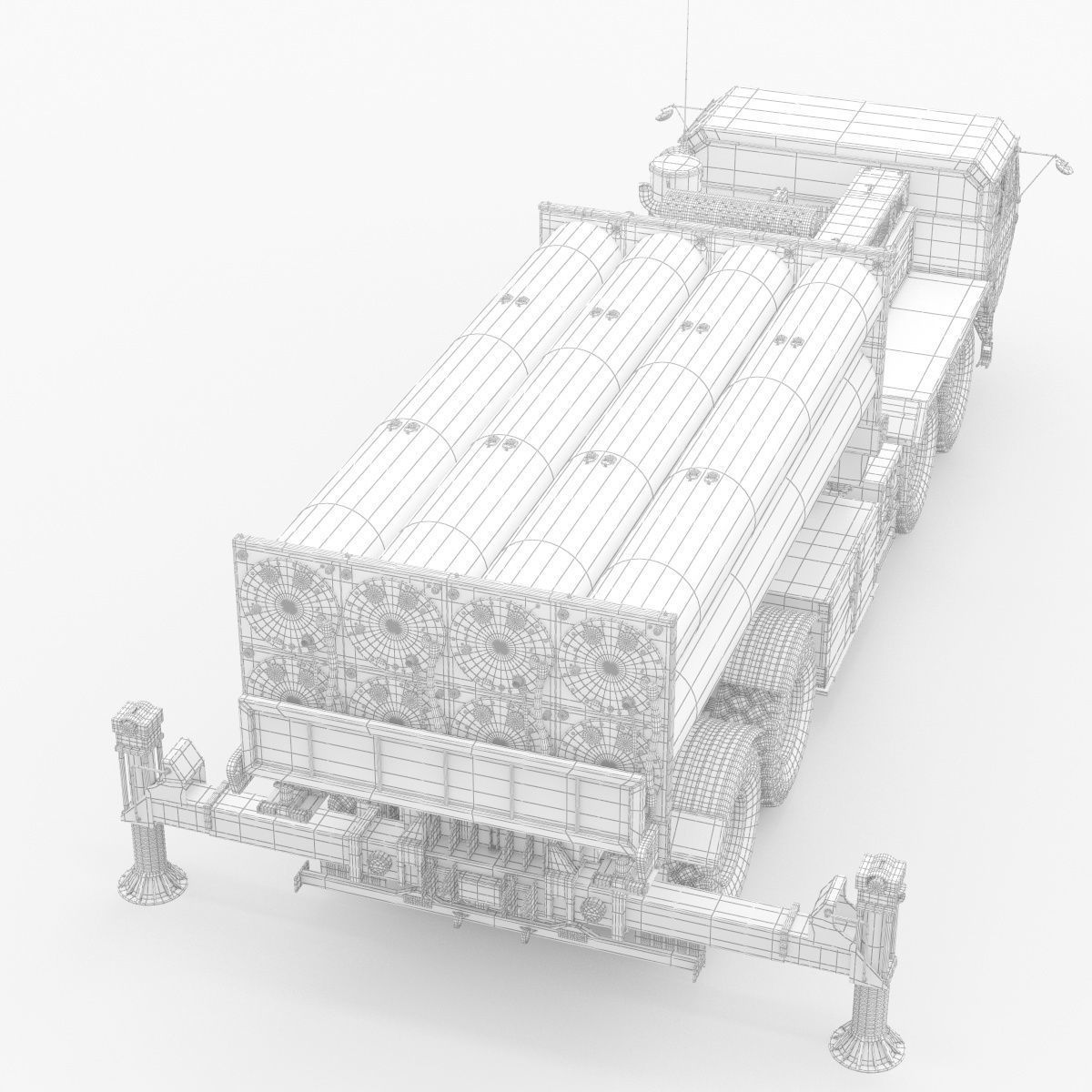US Mobile Anti-Ballistic Missile System THAAD 3D model | CGTrader
