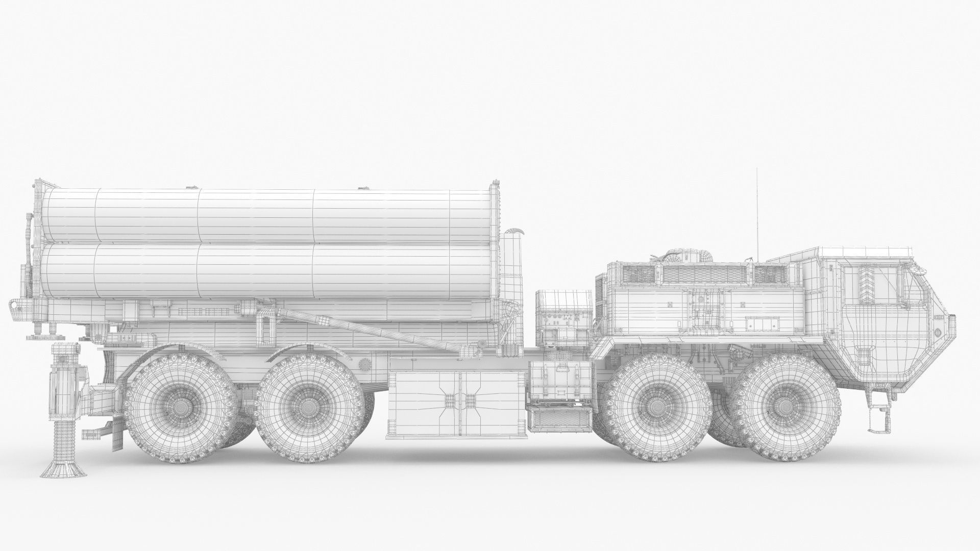 US Mobile Anti-Ballistic Missile System THAAD 3D model | CGTrader