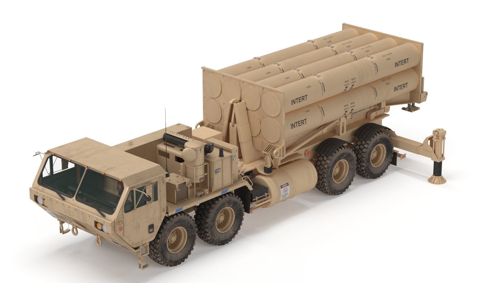 US Mobile Anti-Ballistic Missile System THAAD 3D model | CGTrader