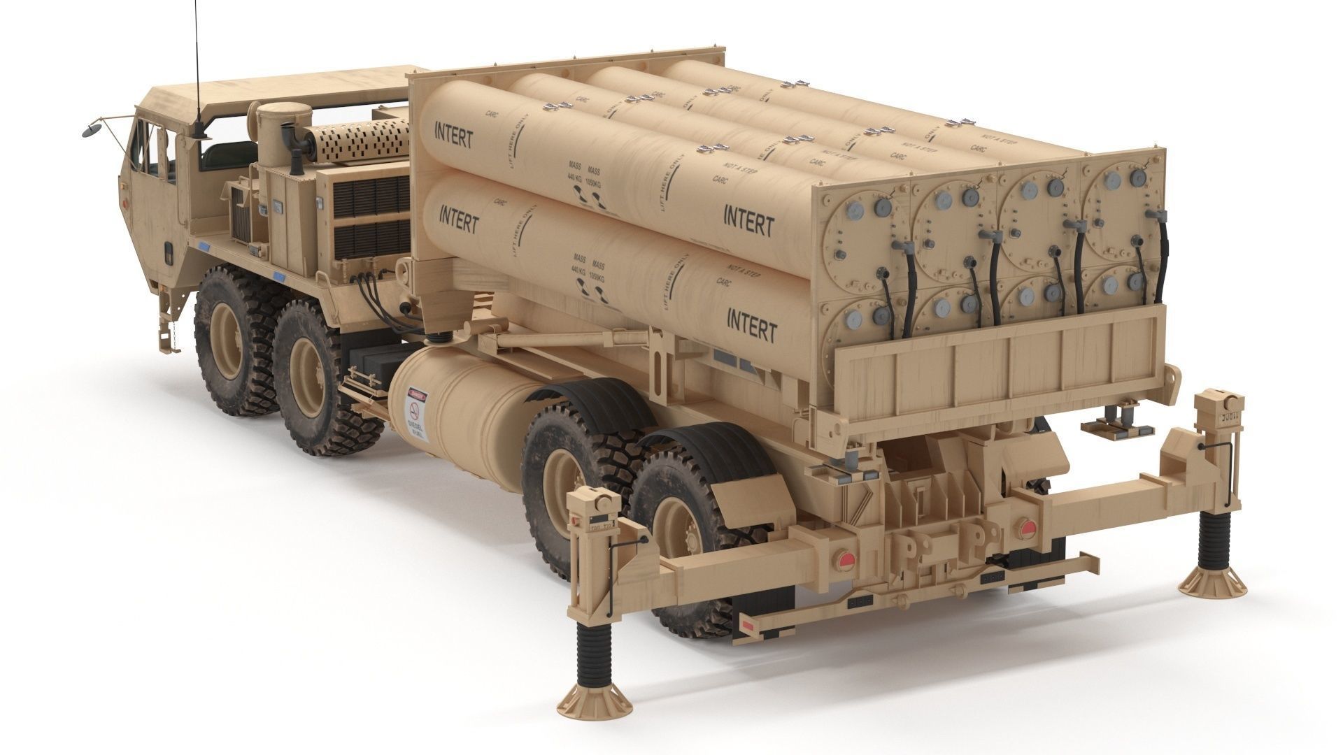 US Mobile Anti-Ballistic Missile System THAAD 3D model | CGTrader