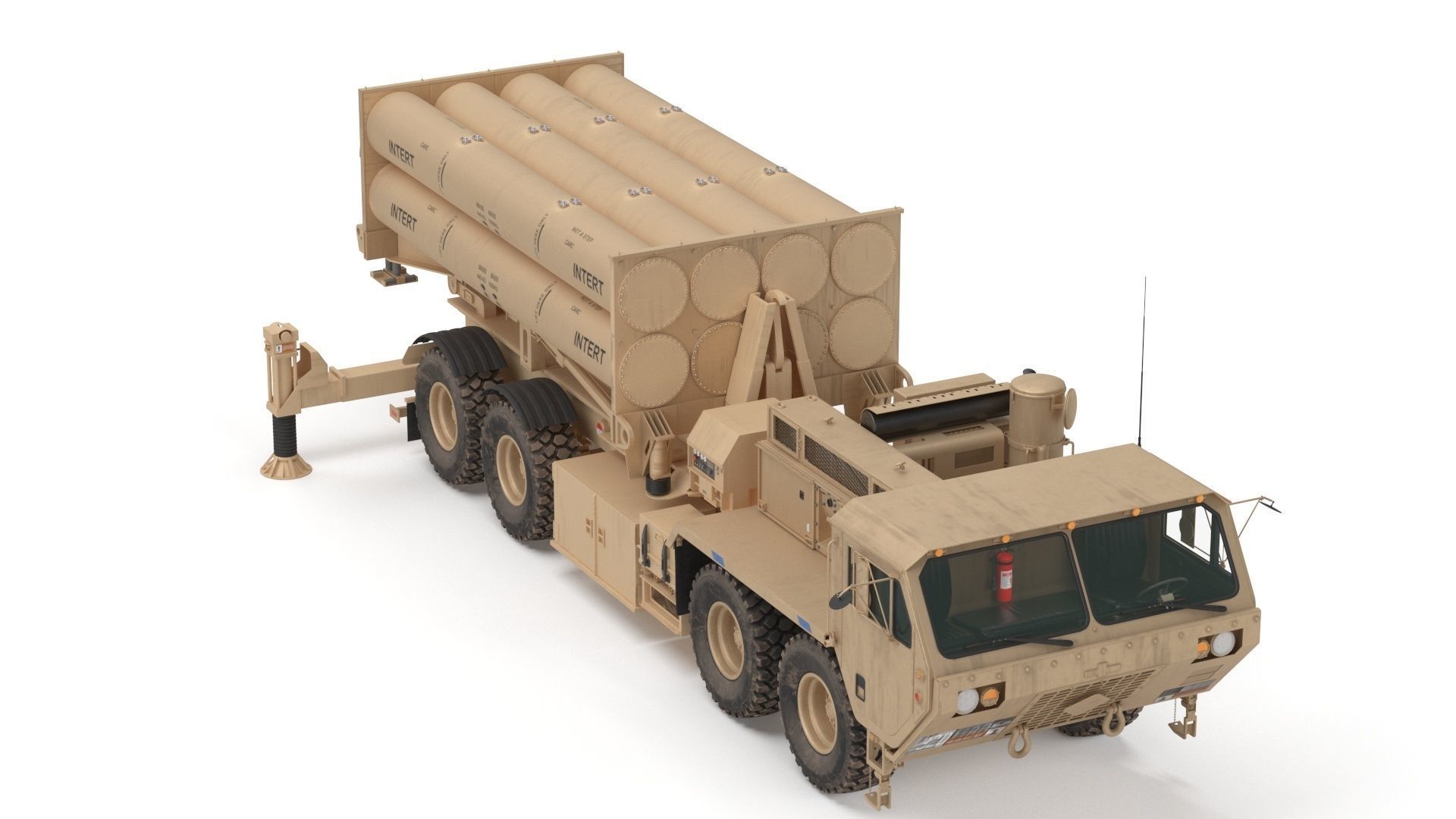 US Mobile Anti-Ballistic Missile System THAAD 3D model | CGTrader