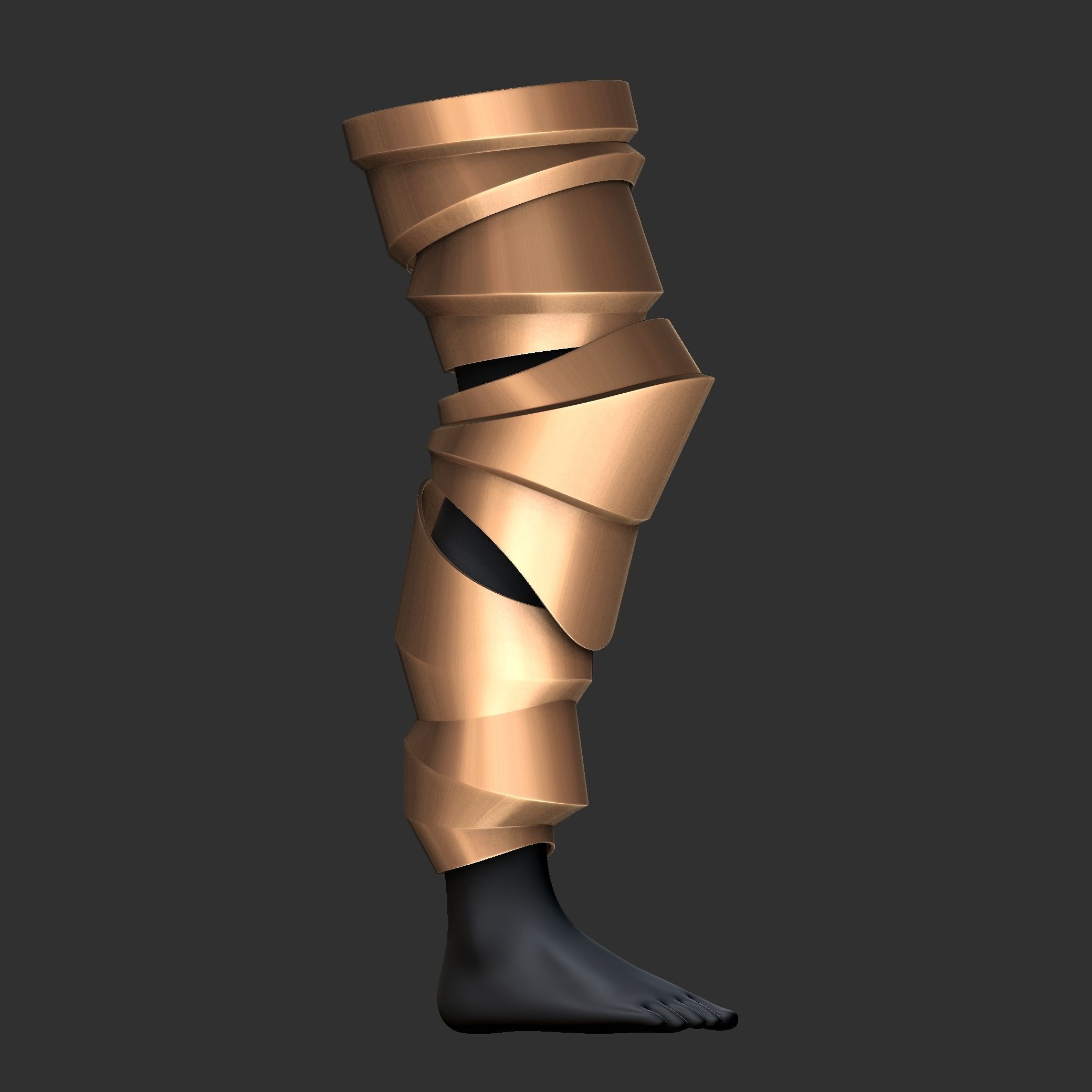 3D model Leg Armor Highpoly and Lowpoly With UVs Vol 2 VR / AR / low ...