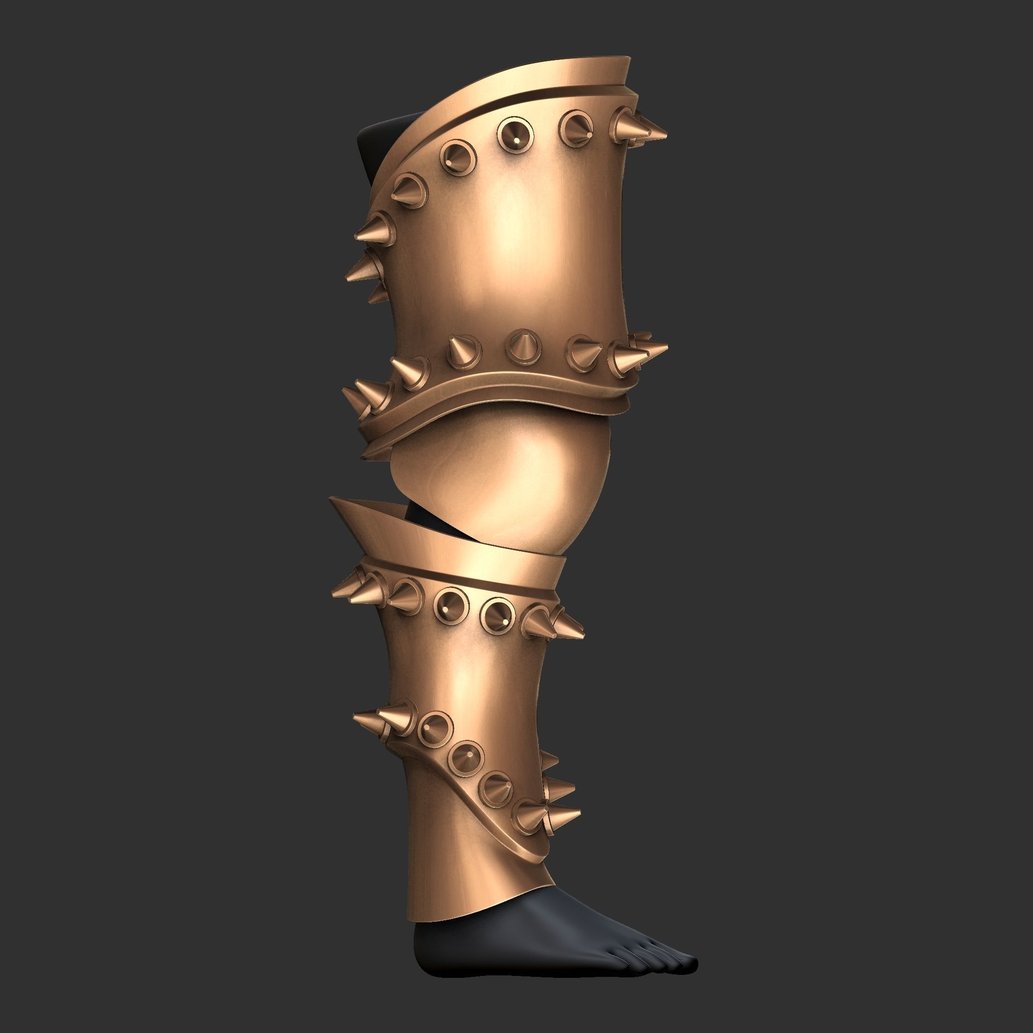 3D model Leg Armor Highpoly and Lowpoly With UVs Vol 2 VR / AR / low ...