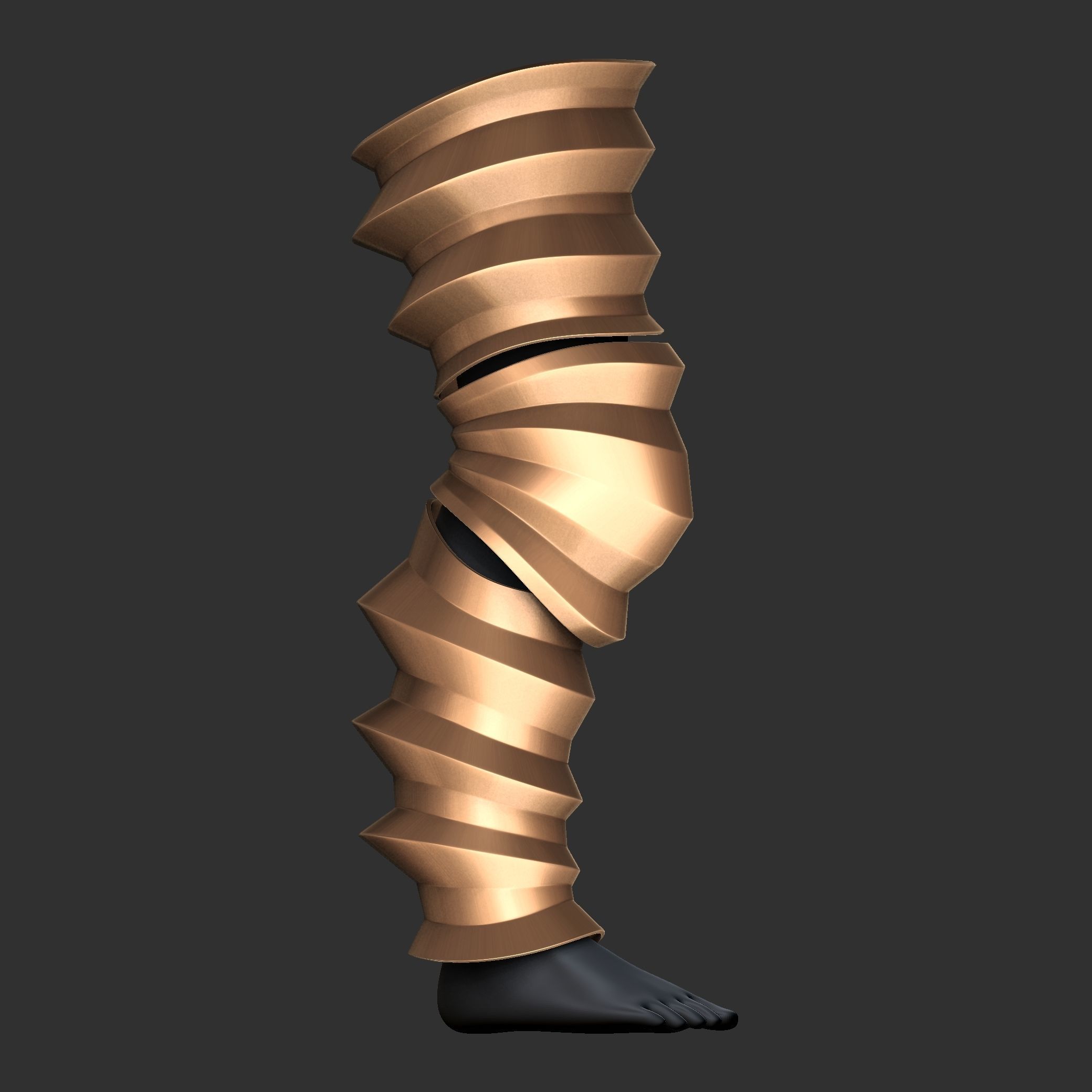 3D model Leg Armor Highpoly and Lowpoly With UVs Vol 2 VR / AR / low ...