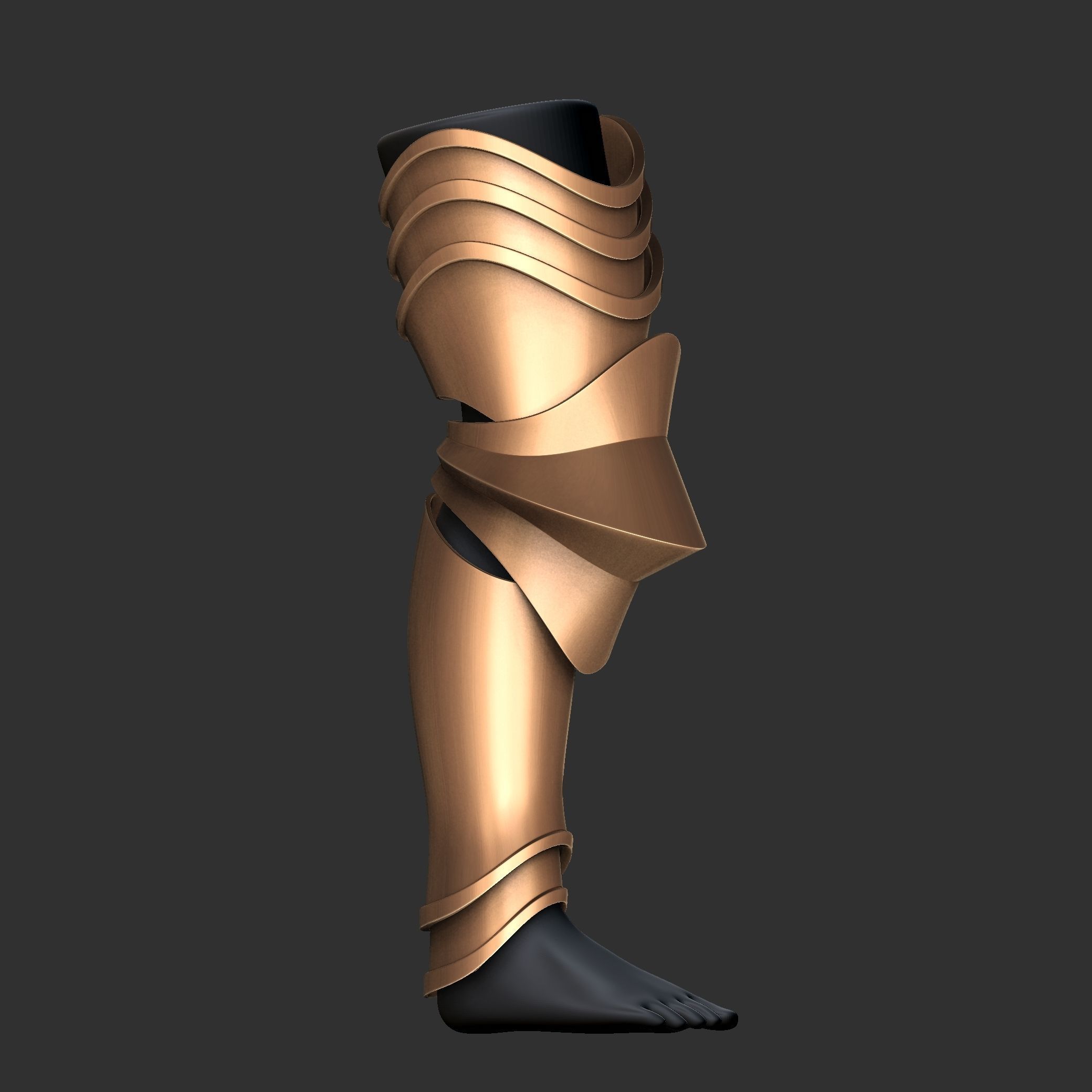 3D model Leg Armor Highpoly and Lowpoly With UVs Vol 2 VR / AR / low ...