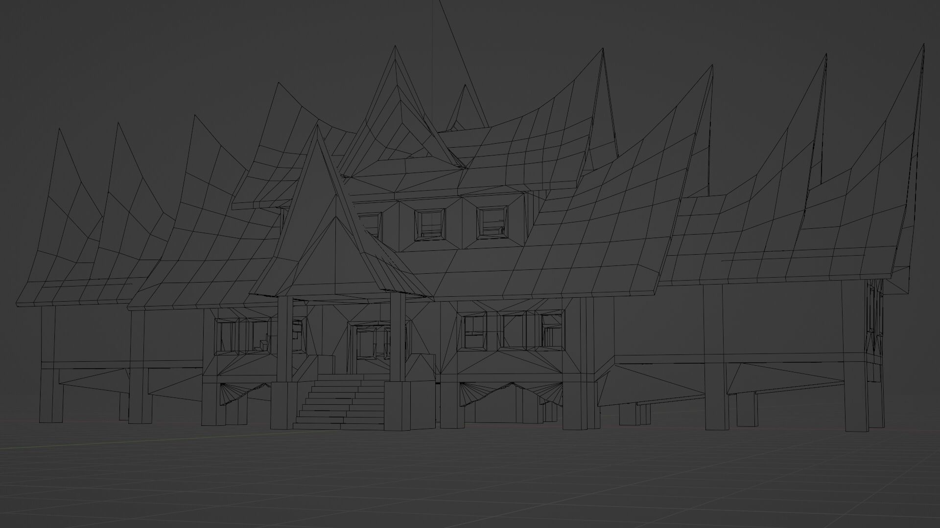 3D model Rumah Adat Gadang Sumatera Barat VR / AR / low-poly | CGTrader