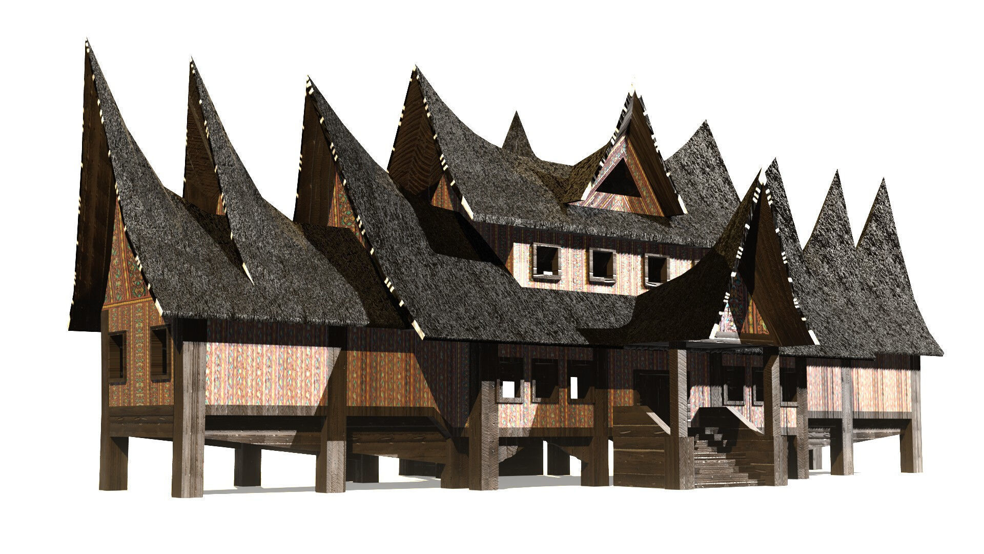 3D model Rumah Adat Gadang Sumatera Barat VR / AR / low-poly | CGTrader