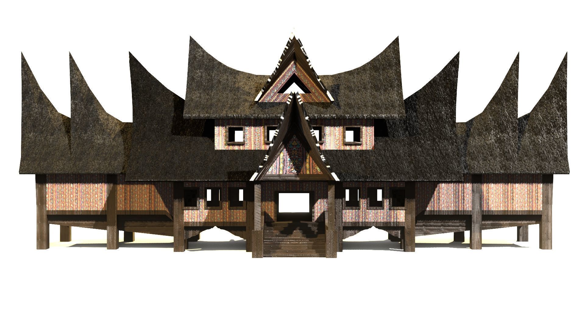 3D model Rumah Adat Gadang Sumatera Barat VR / AR / low-poly | CGTrader