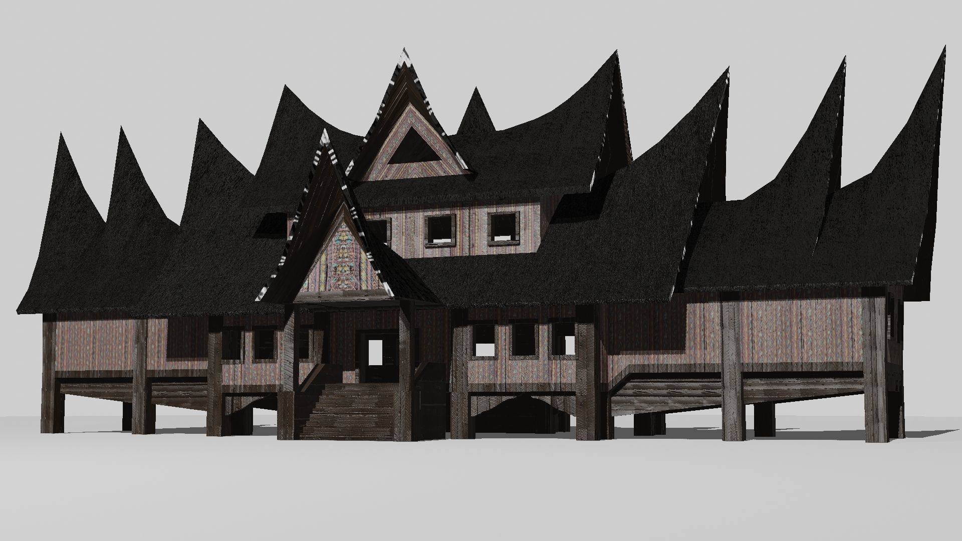 3D model Rumah Adat Gadang Sumatera Barat VR / AR / low-poly | CGTrader